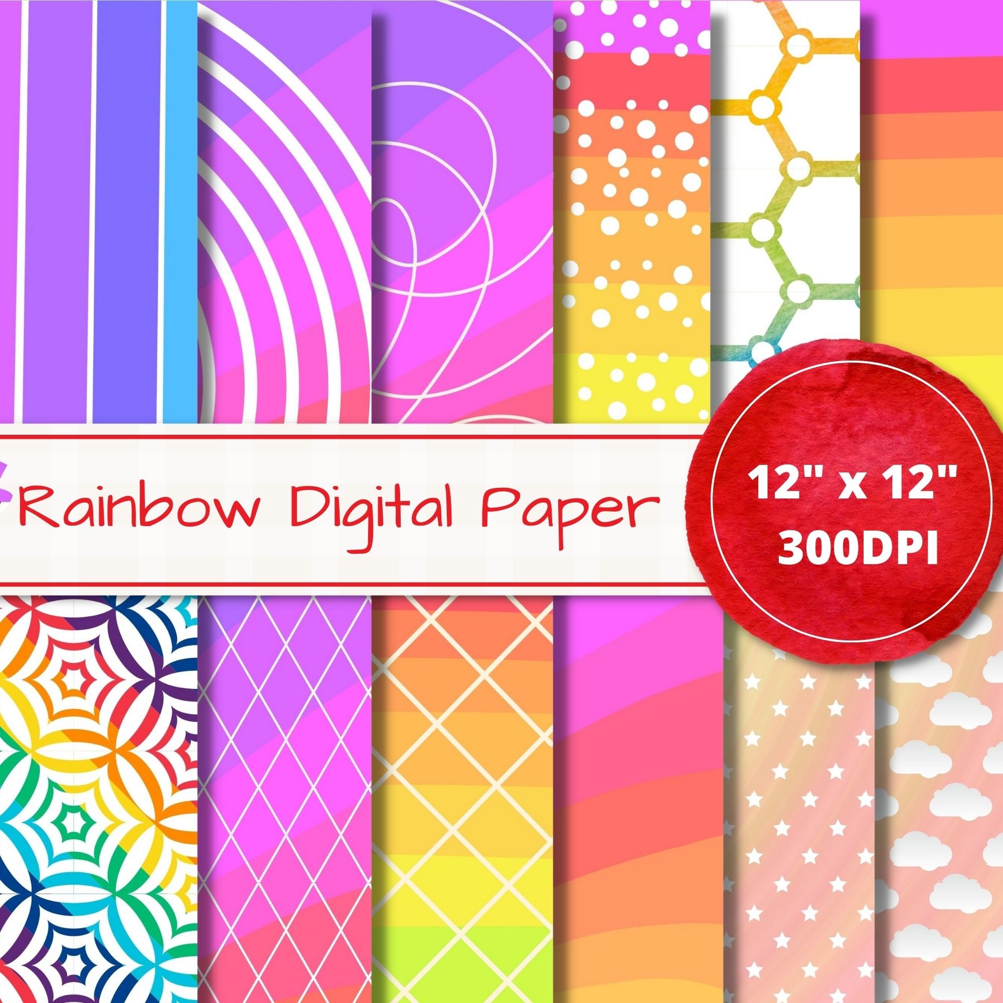 Rainbow Digital Paper - Payhip