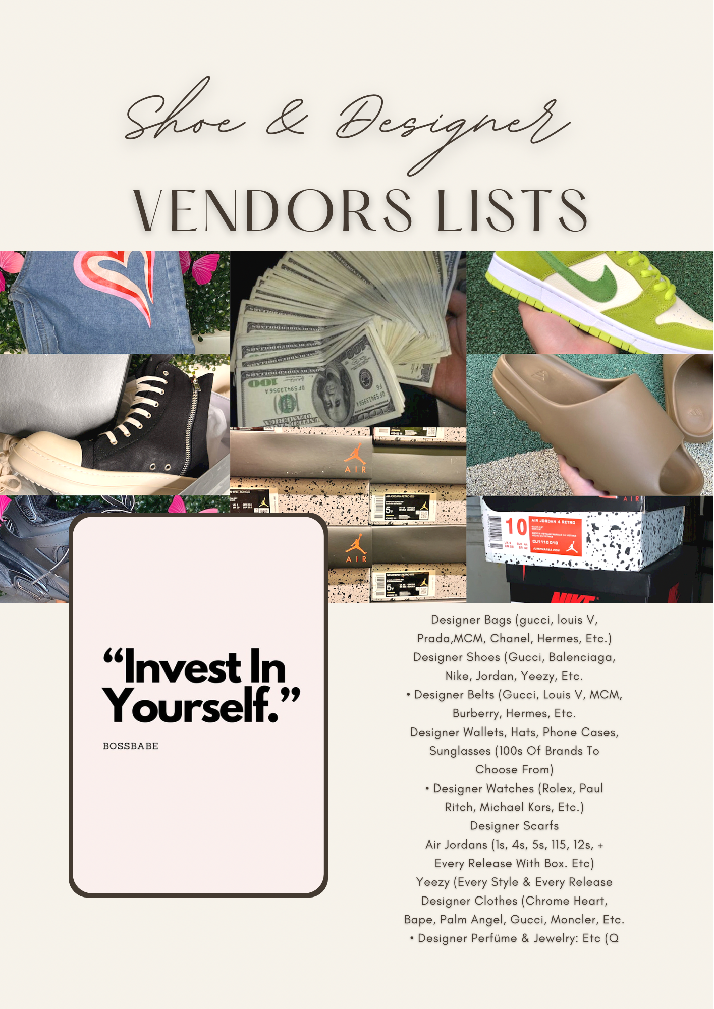 ULTIMATE Shoe Plug Vendors List - Payhip