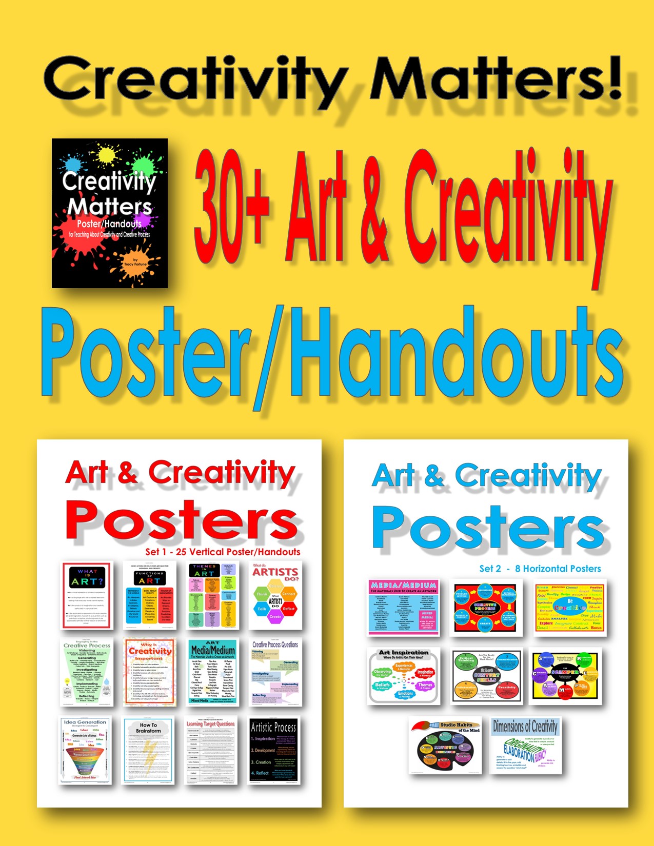CREATIVITY MATTERS POSTERS - HANDOUTS for Teaching About Creativity and ...