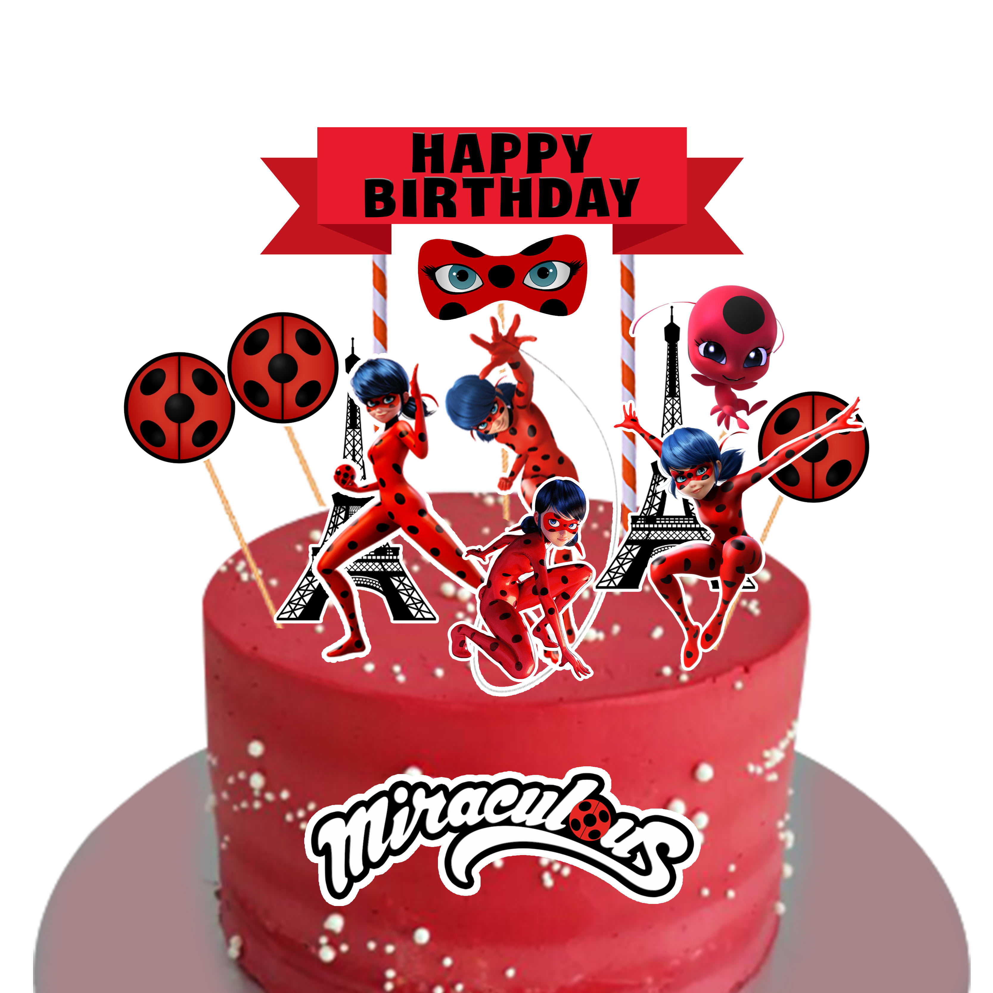MIRACULOUS LADYBUG CAKE TOPPER - Payhip