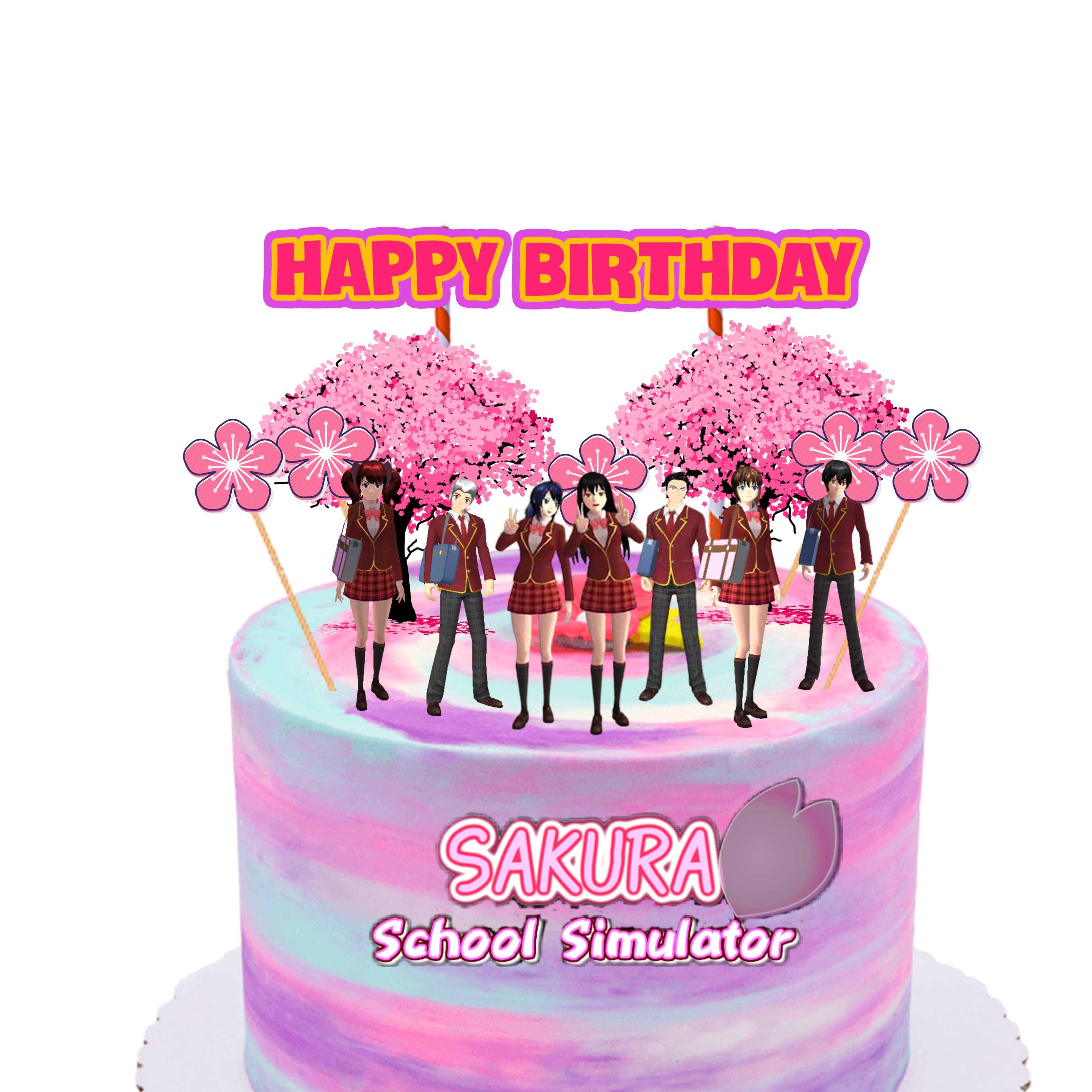 SAKURA SCHOOL SIMULATOR CAKE TOPPER - Payhip