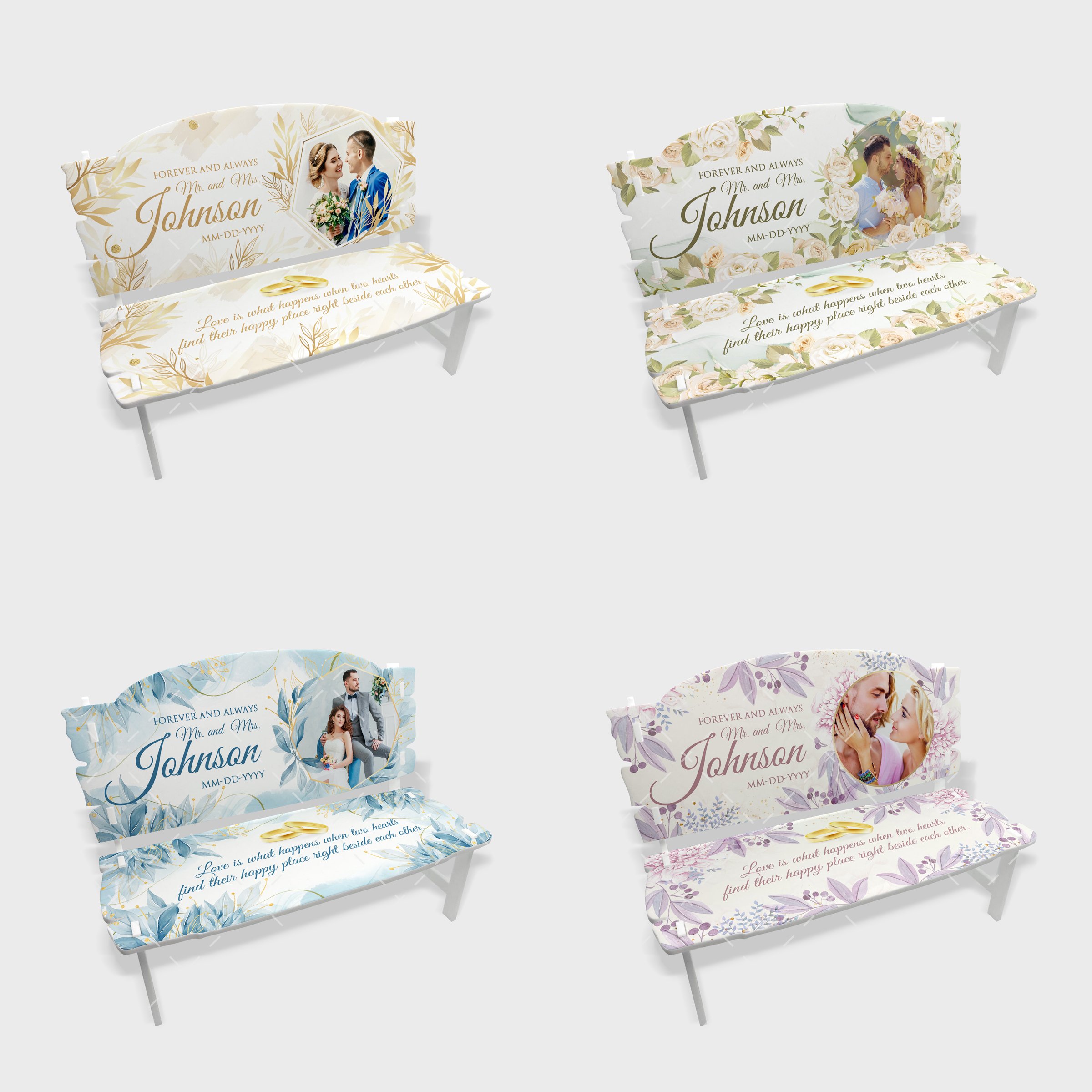 Wedding Photo Bench Set - Payhip