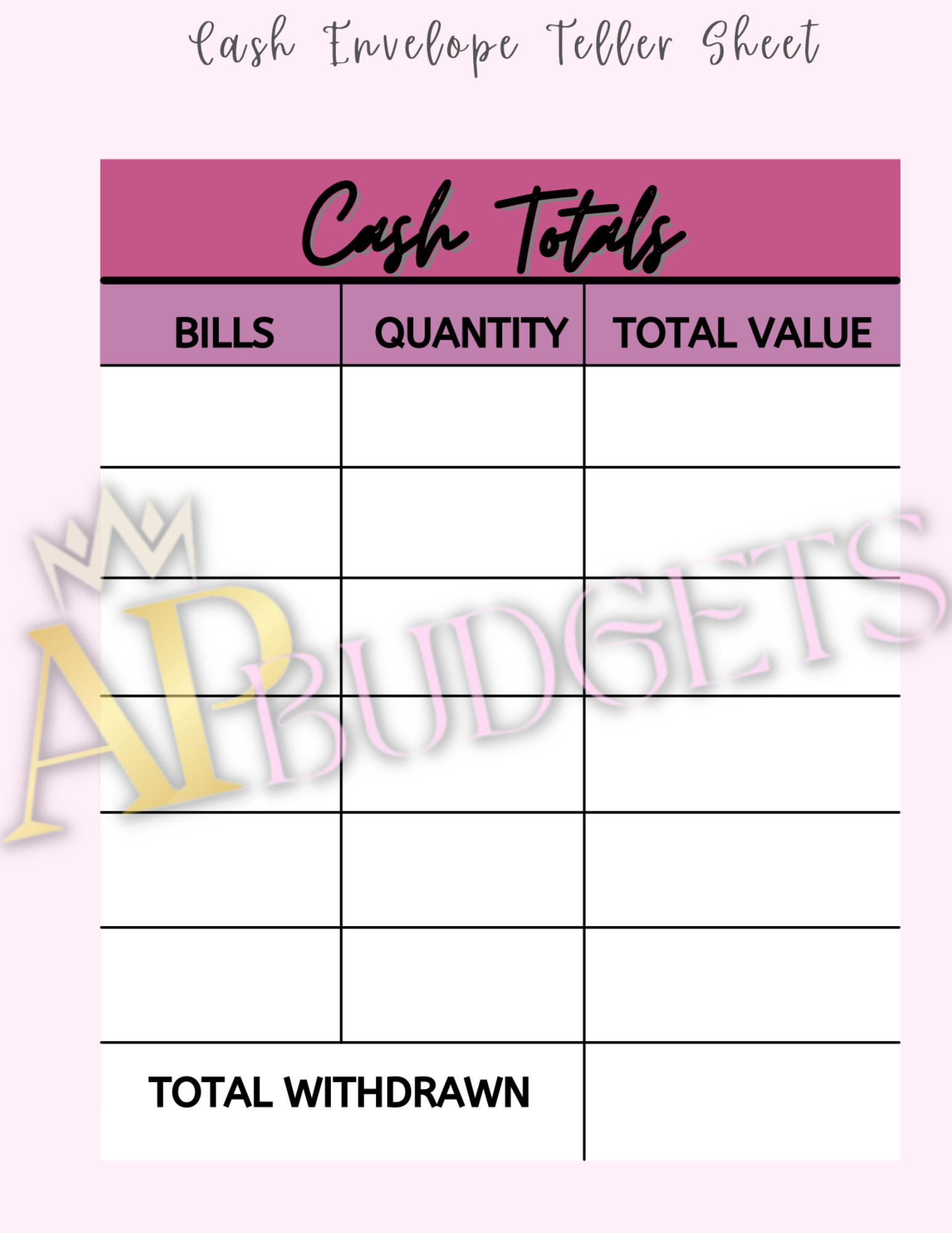 TELLER SHEET - Payhip