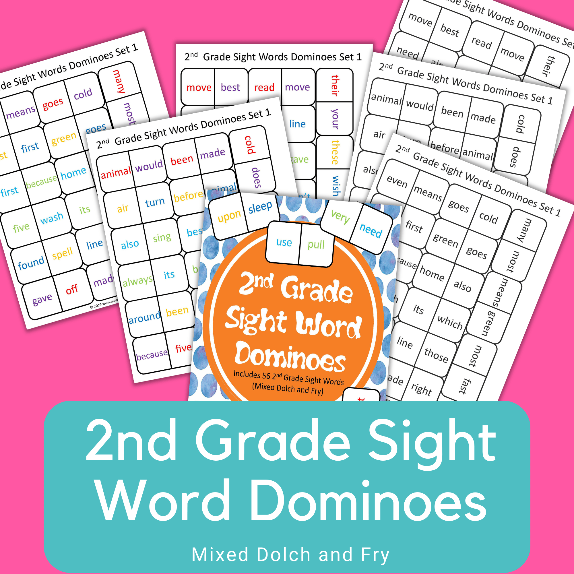 2nd Grade Sight Word Dominoes