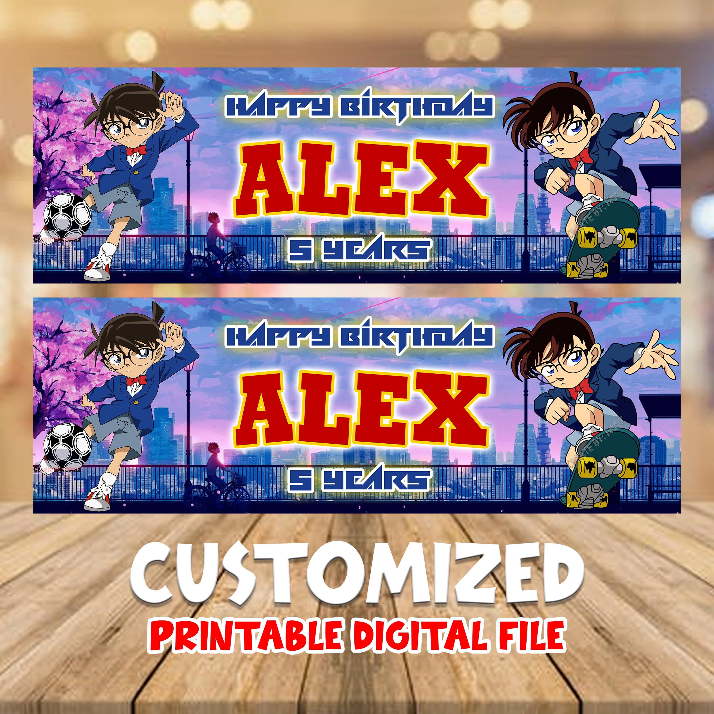 DETECTIVE CONAN BIRTHDAY BANNER - Payhip