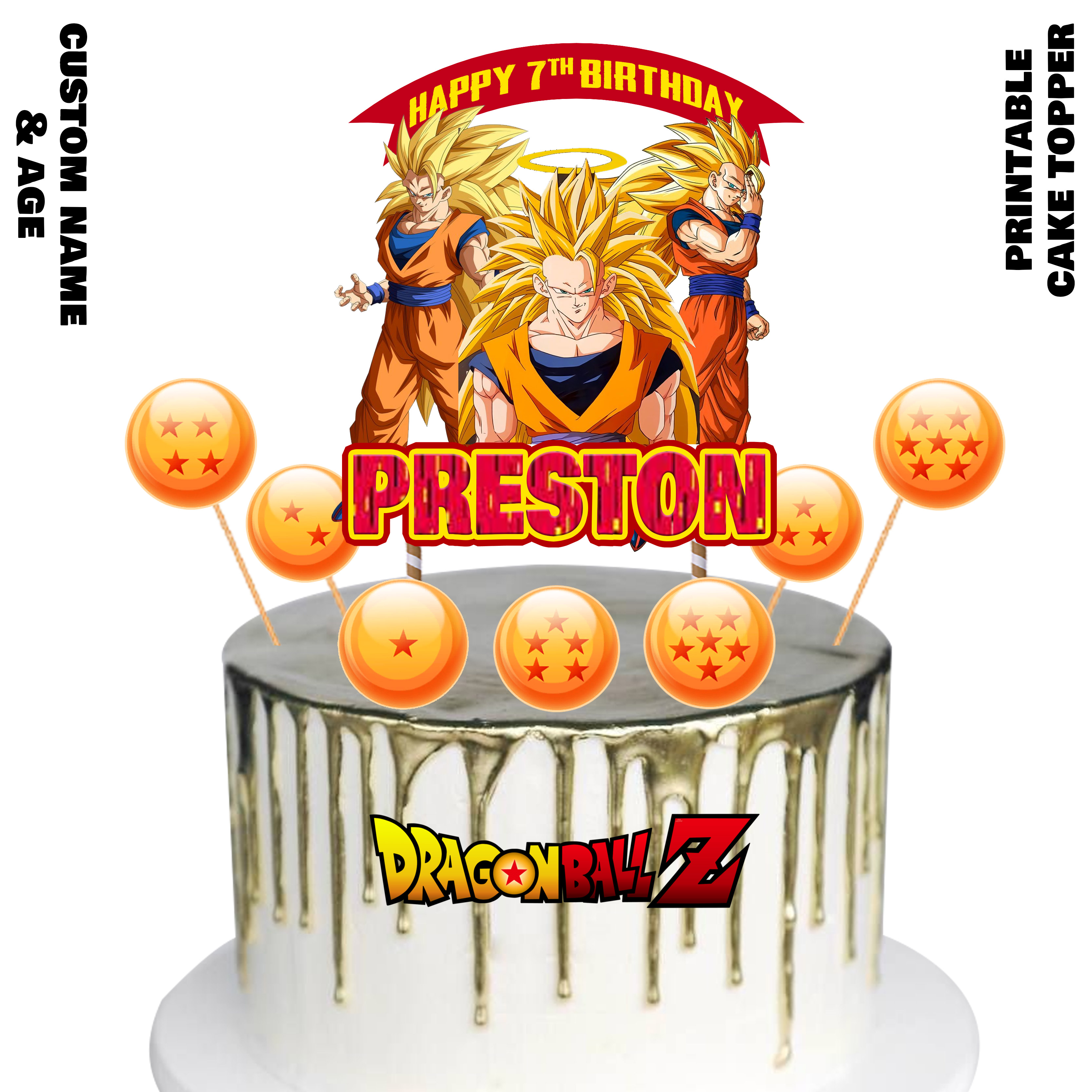 DRAGON BALL CAKE TOPPER - Payhip