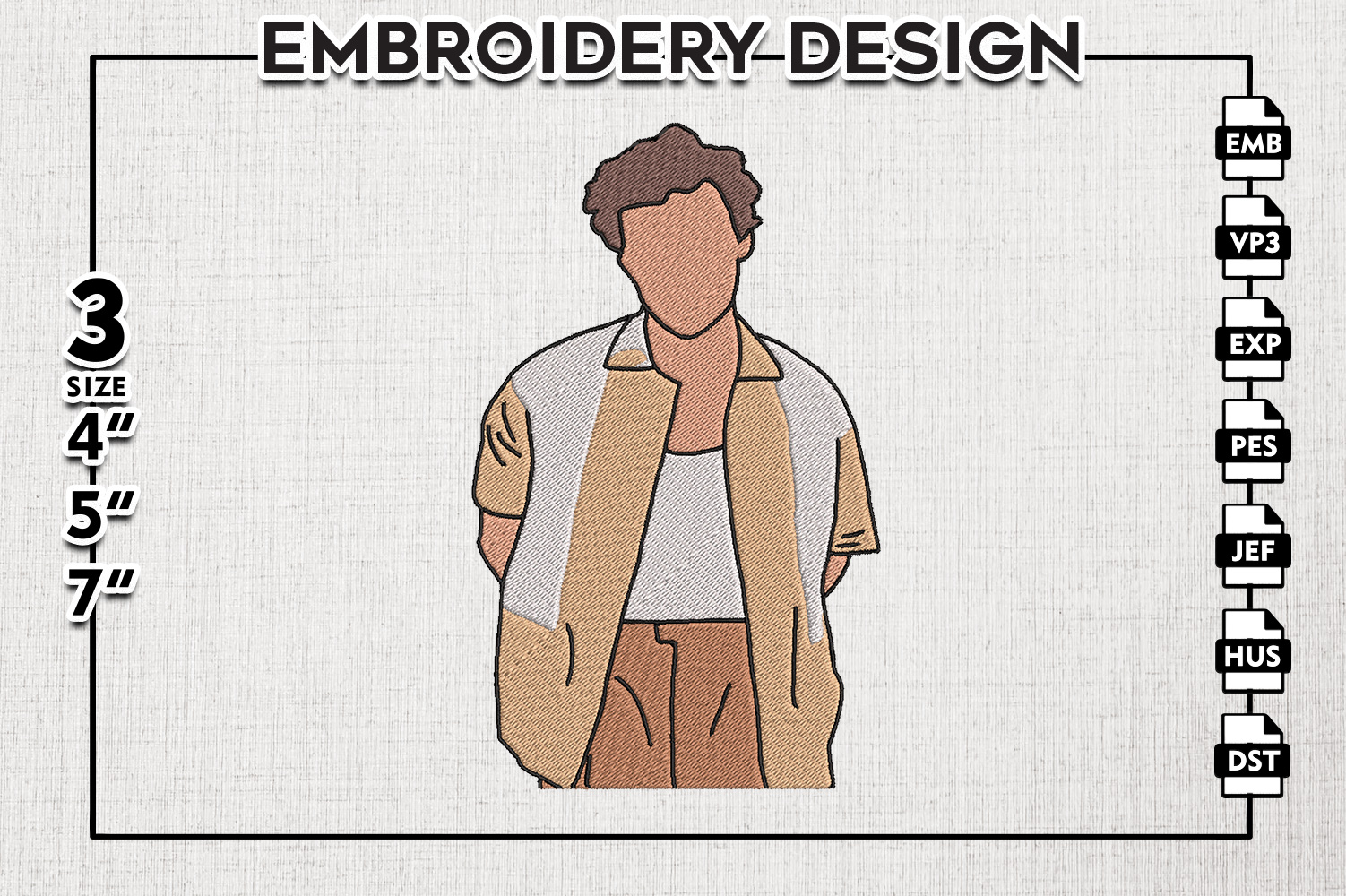 Harry Styles Machine Embroidery Design, Harry Styles Digital File ...