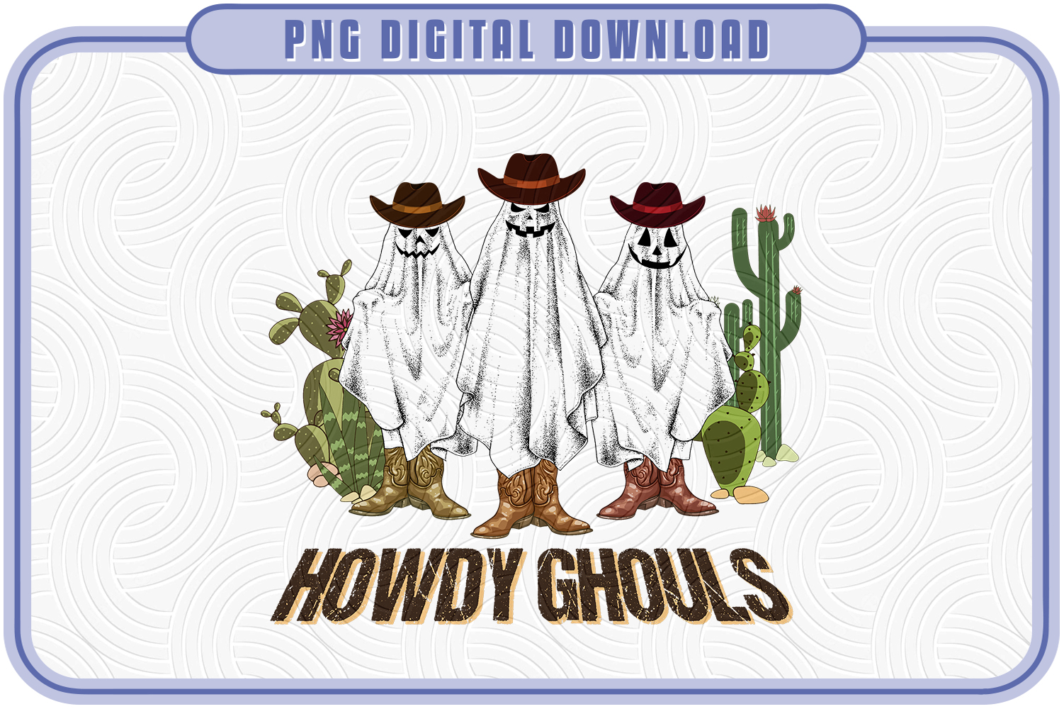 Spooky Halloween Png Design, Howdy Ghouls Png, Art Text Design, Print ...