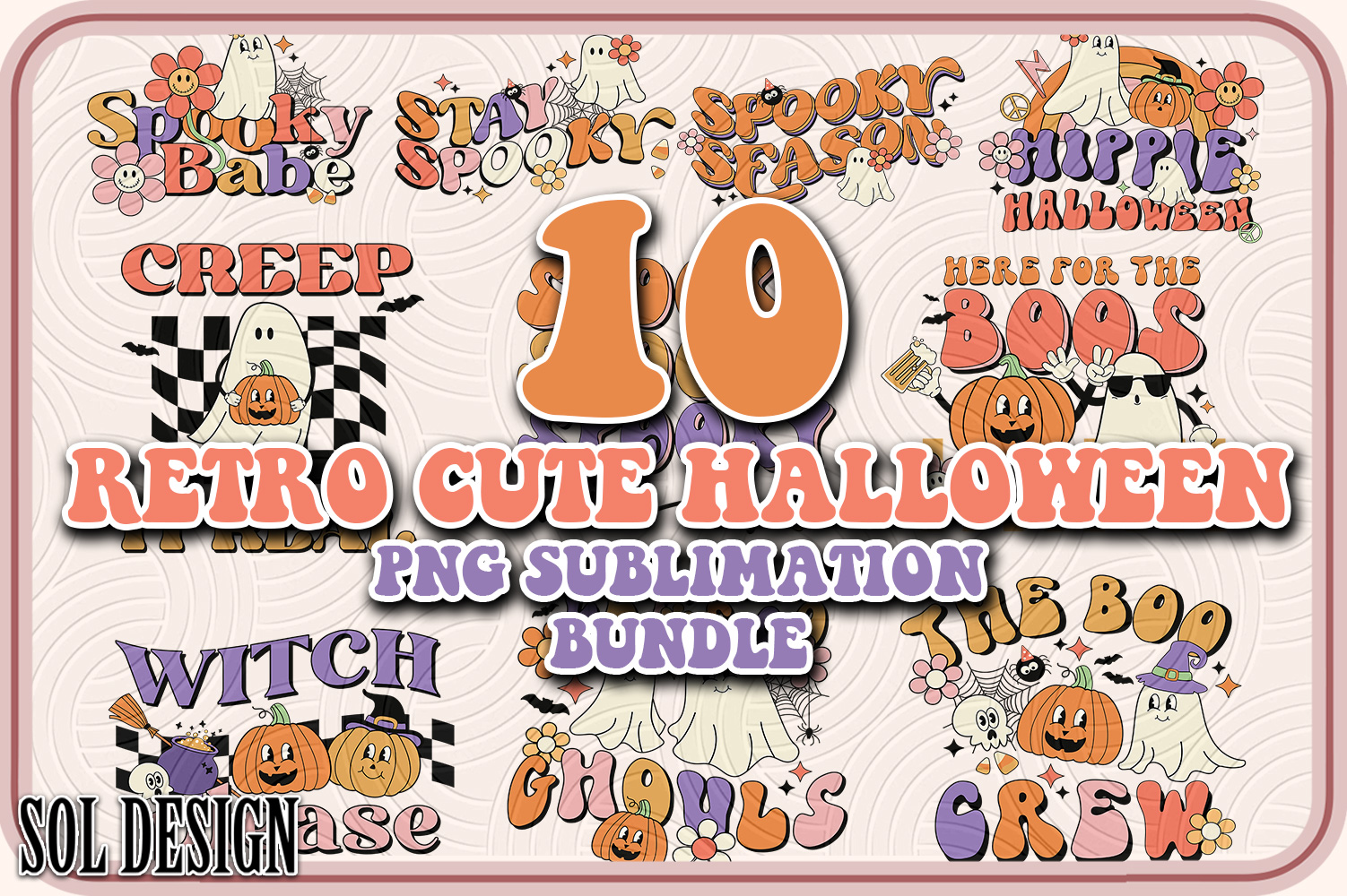 Retro Cute Halloween Bundle, Spooky Halloween Bundle - Spooky Bundle ...