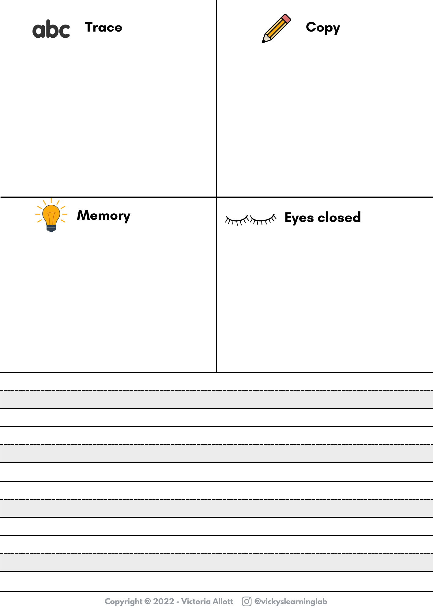 Handwriting Routine - contains pages & instructions - Payhip
