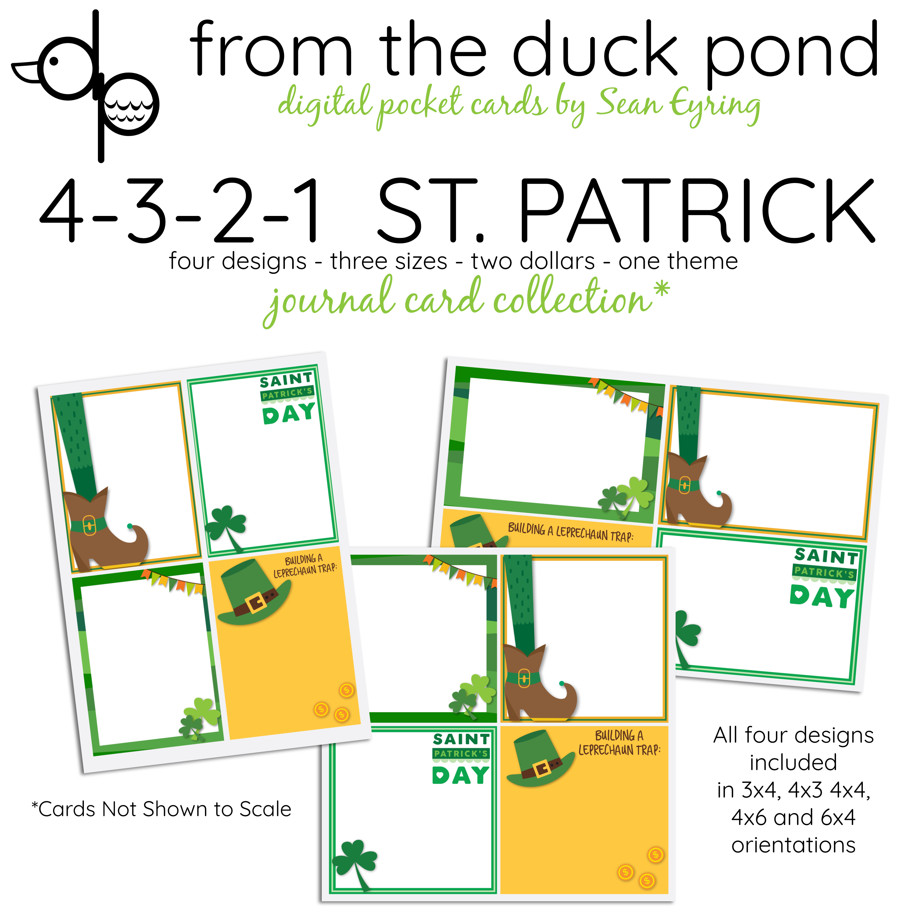 4-3-2-1 St Patrick - digital journal cards - Payhip