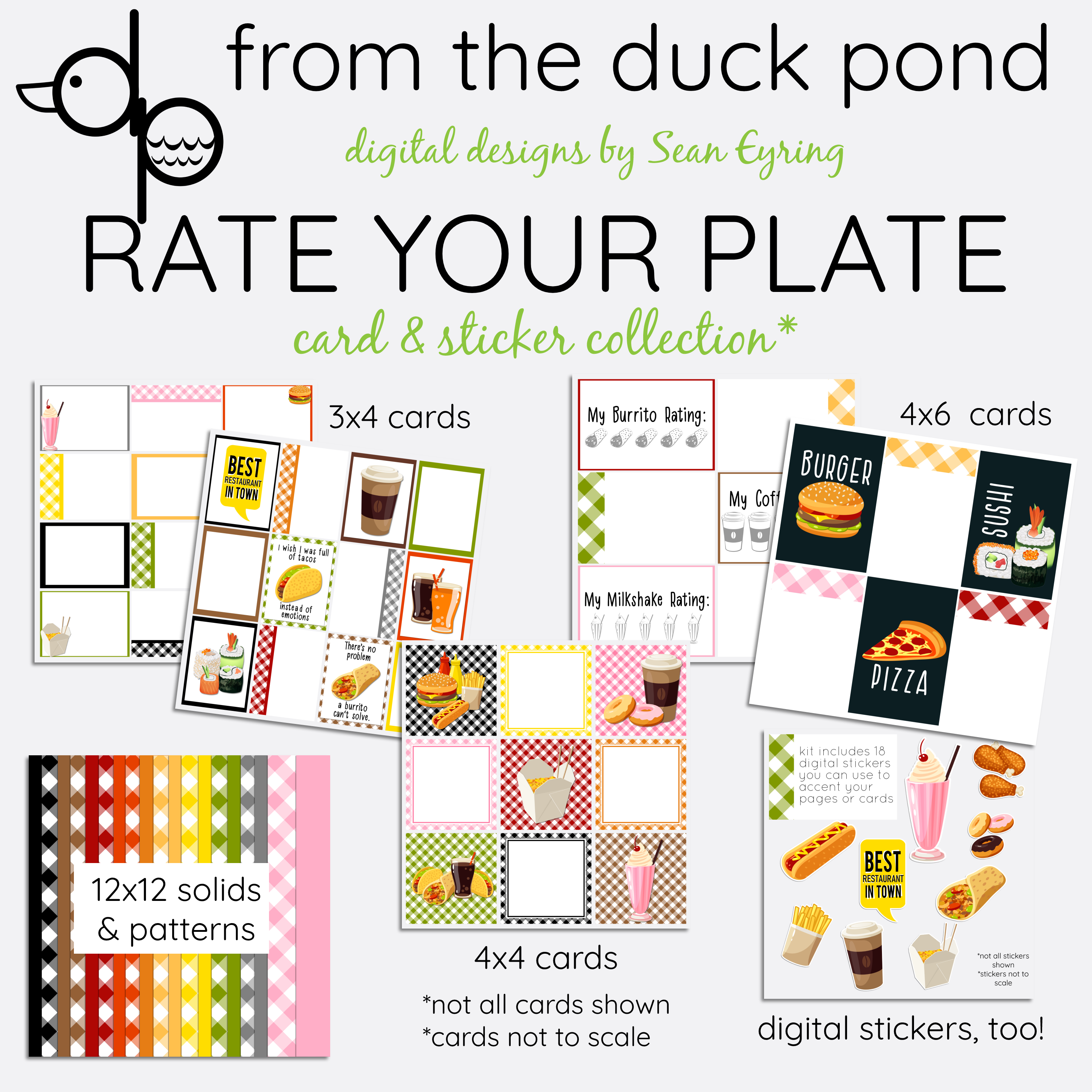 Rate Your Plate - digital cards kit (plus stickers) - Payhip