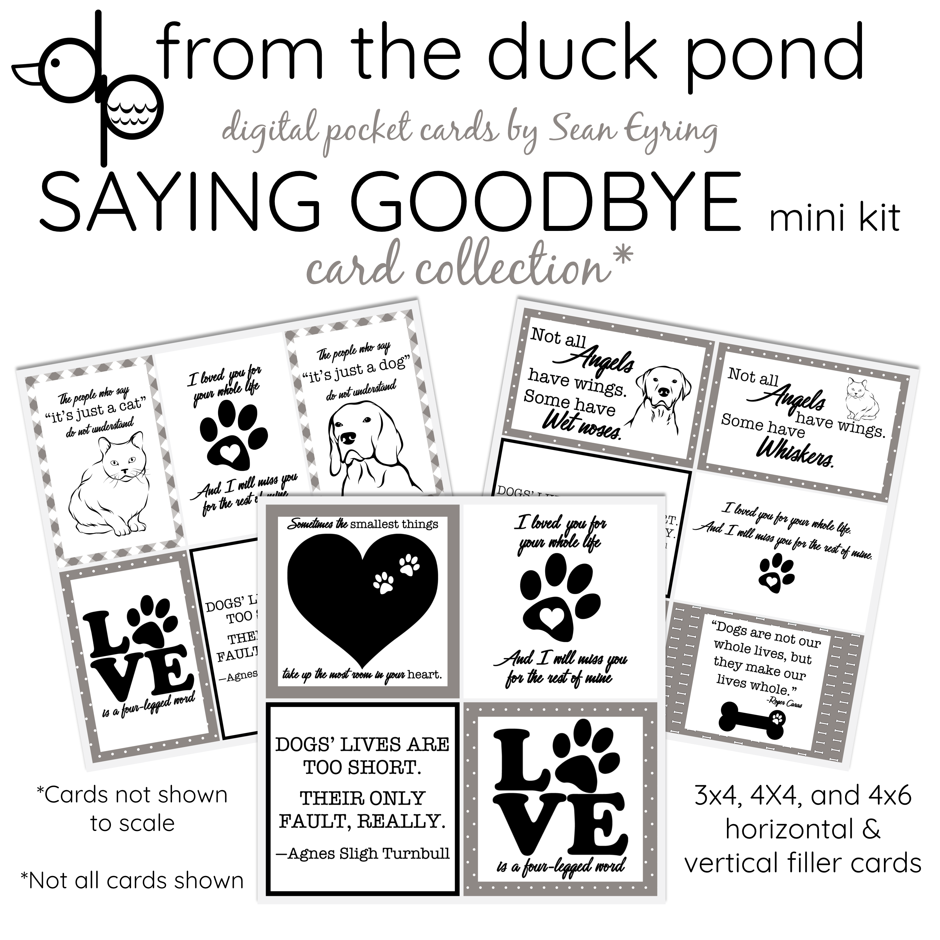 Saying Goodbye - digital card kit - Payhip