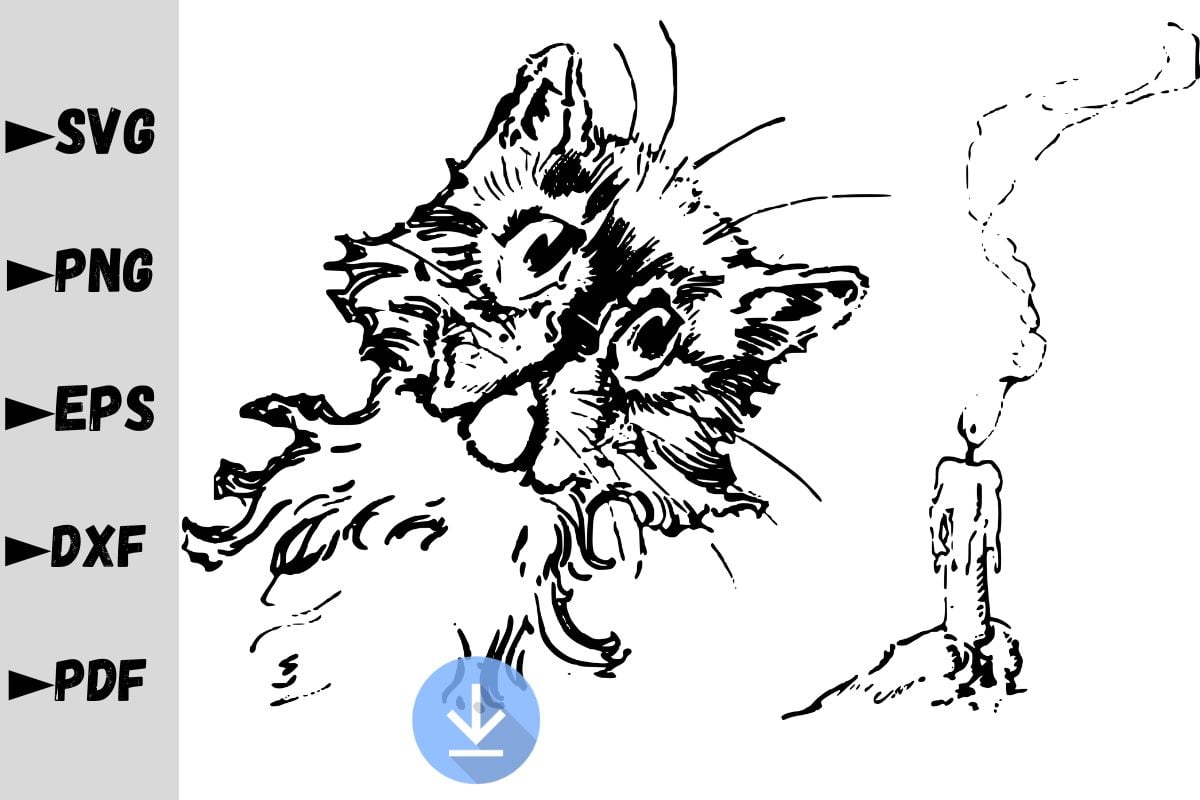 Scary Cat SVG, Funny Cat face SVG - Payhip