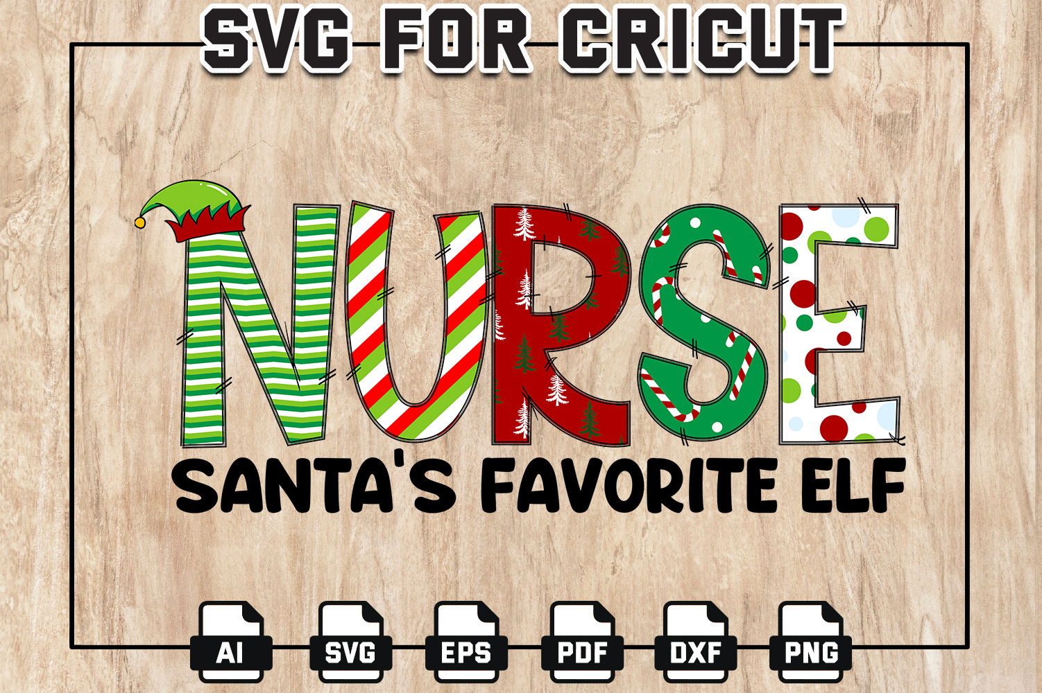 Nurse Santa's Favorite Elf SVG, Nurse Shirt Design, Nurse Life Svg ...