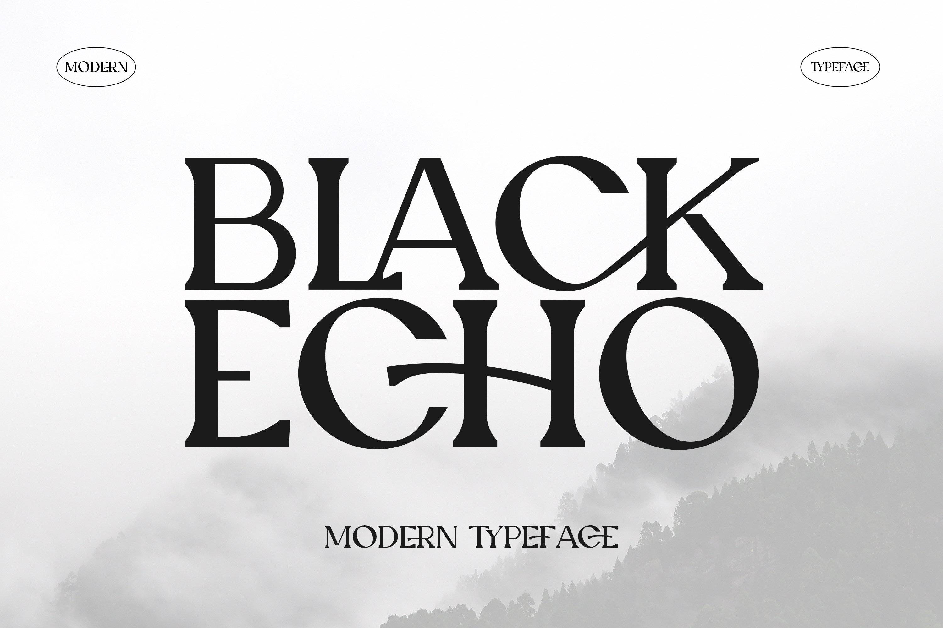Black Echo Modern Ligature Font