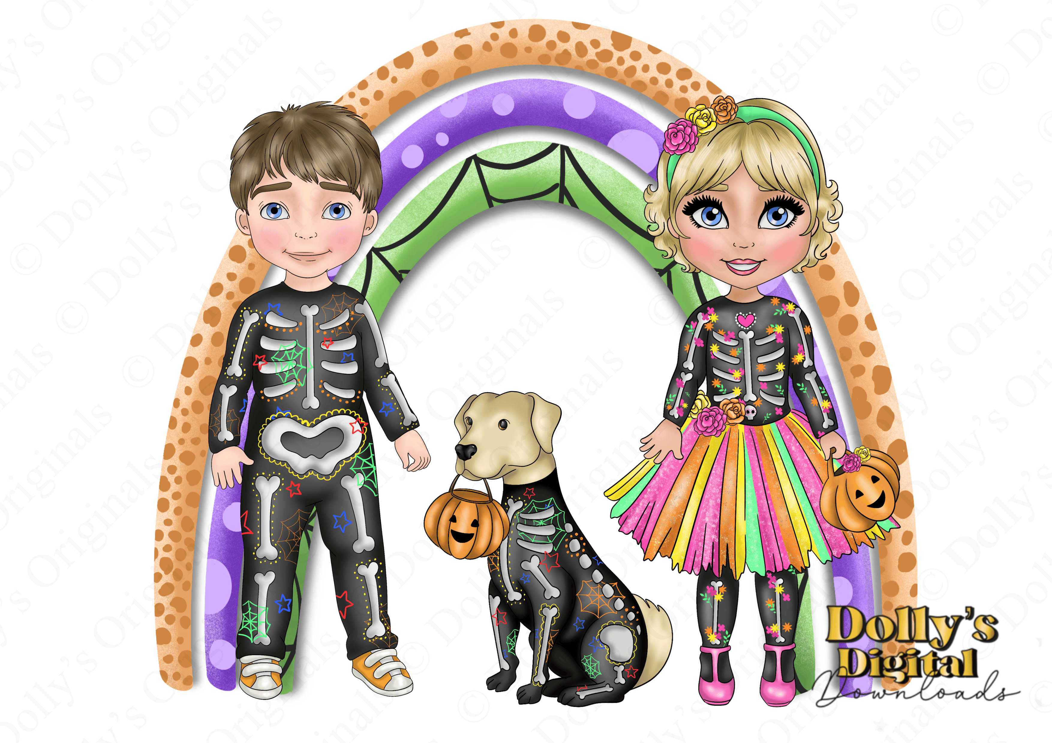 Ben and Bones Skeleton Boy and Pup Halloween Costume - Payhip