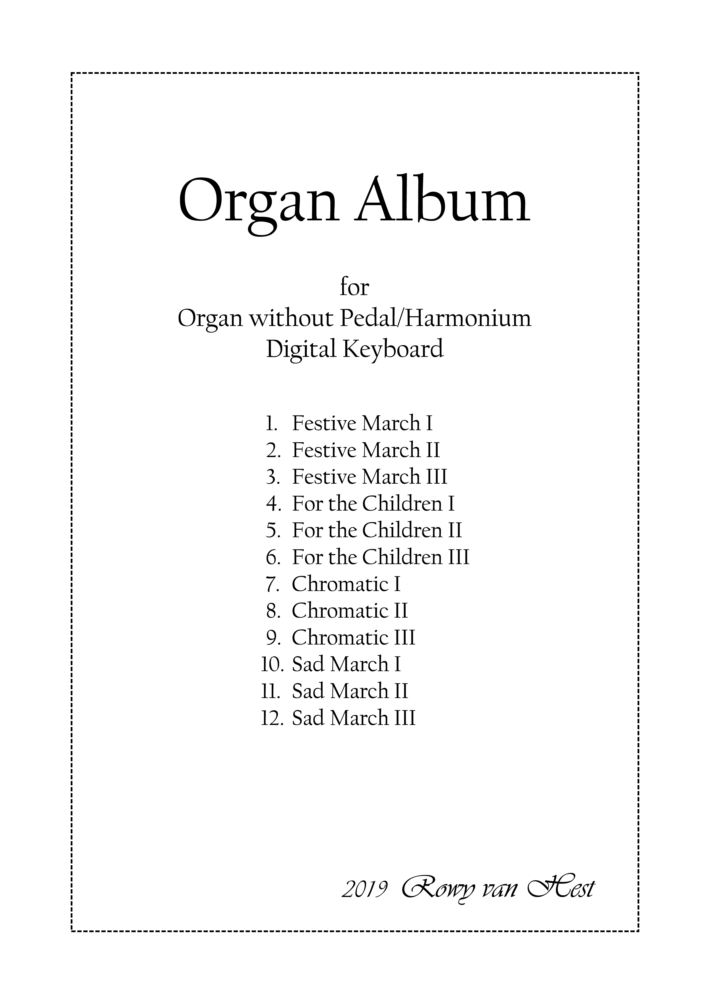 Organ Album I - 12 Compositions for Organ - Payhip