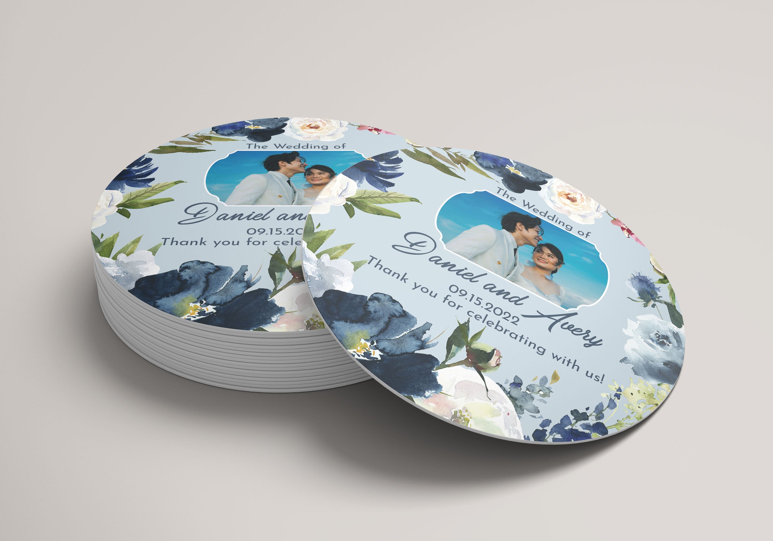 Circle Ref Magnet Wedding Souvenirs - Blue - Payhip