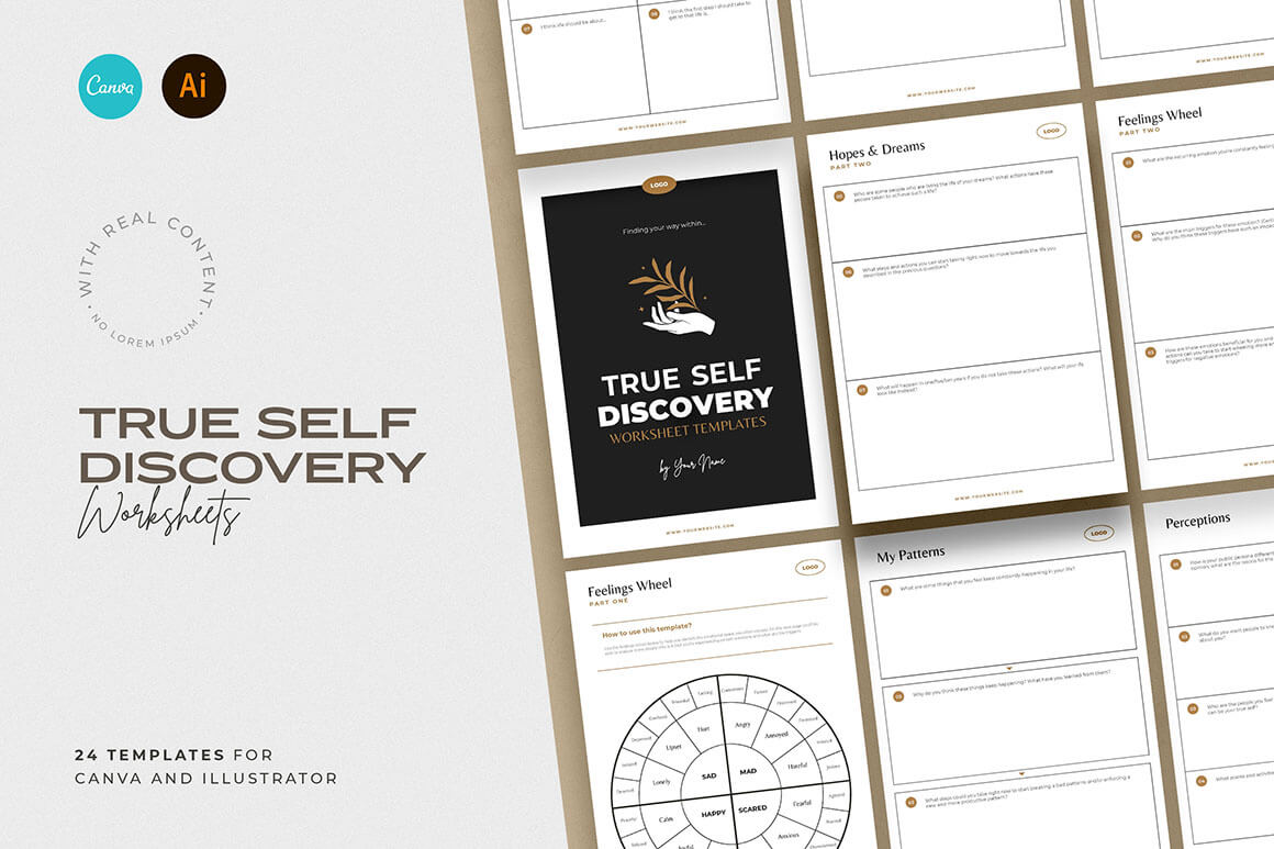 True Self Discovery Worksheets