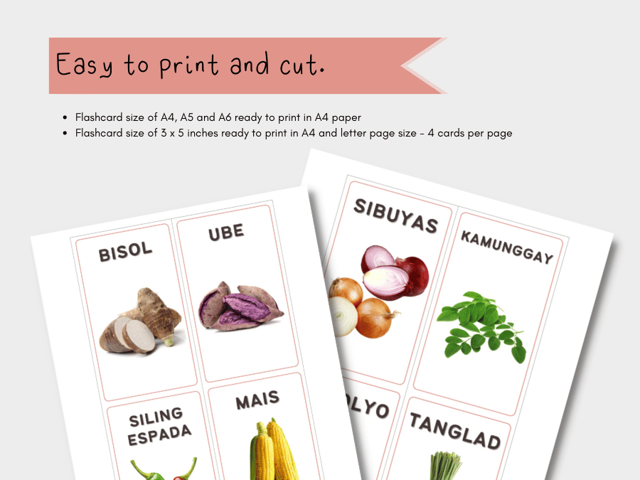 Flashcard - Gulay (Bisaya) - Payhip