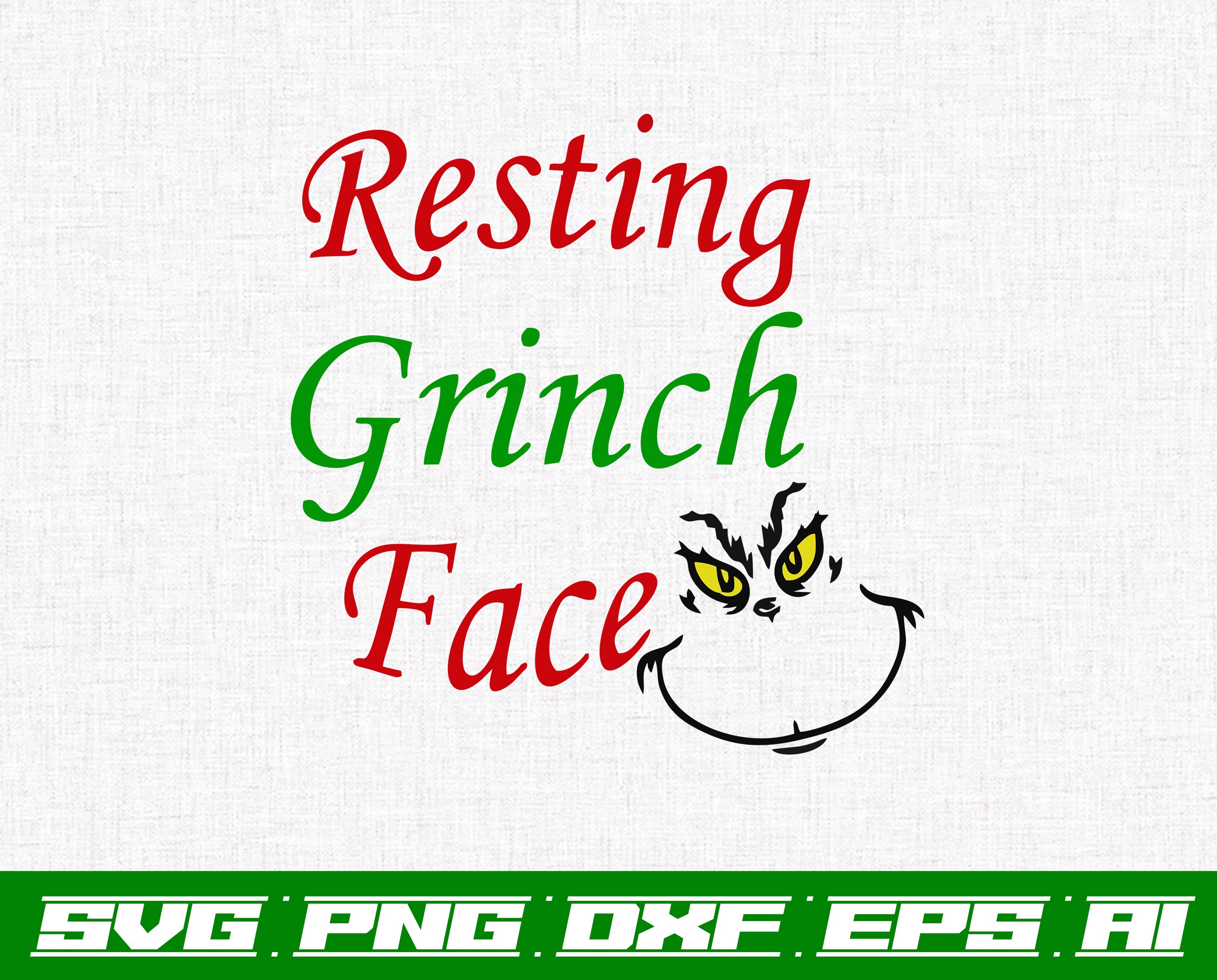Grinch SVG, PNG, DXF, EPS, AI, Grinch face SVG, Grinch Cut files ...