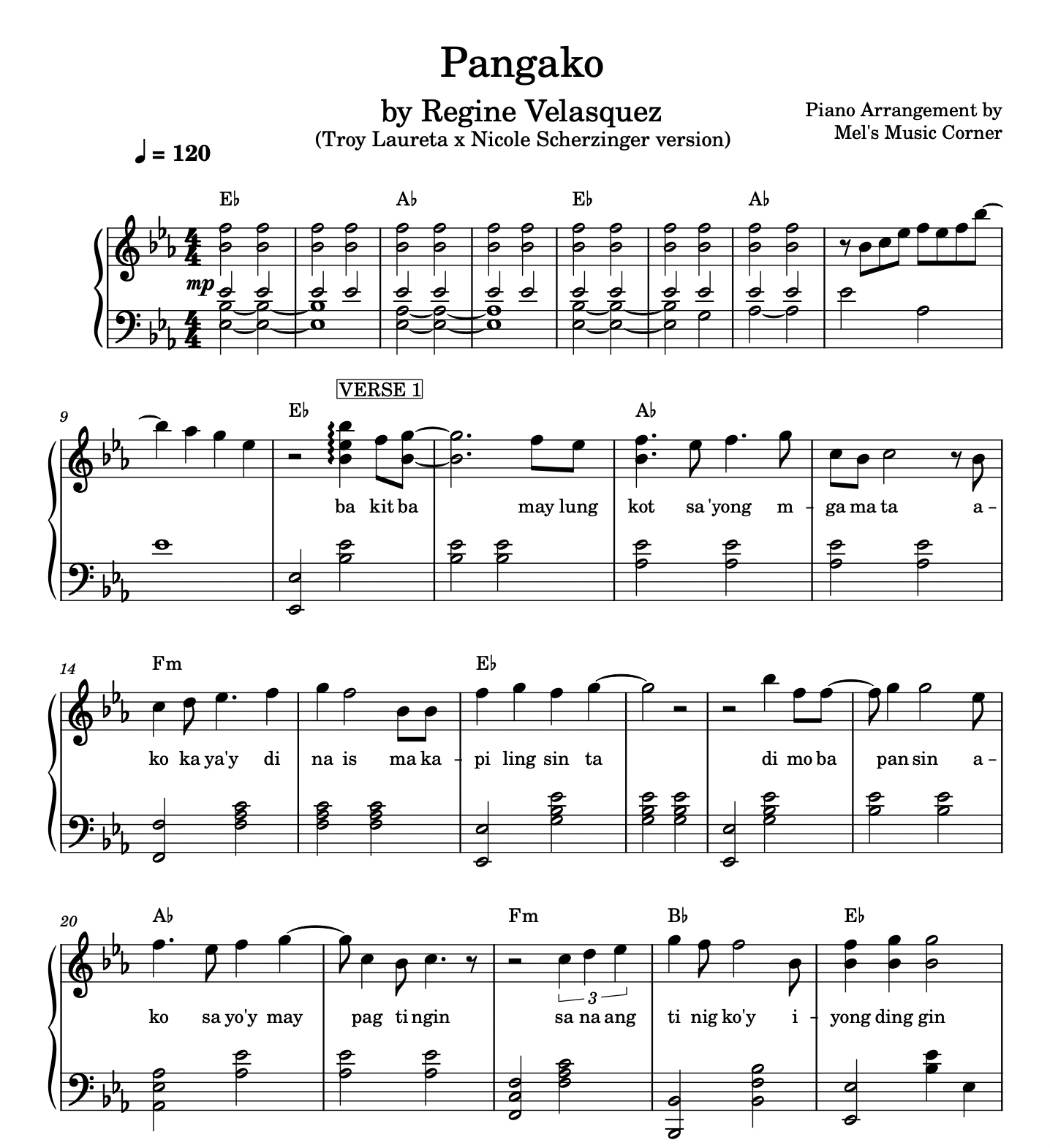 Pangako by Regine Velasquez sheet music SHEET MUSIC or MIDI - Payhip