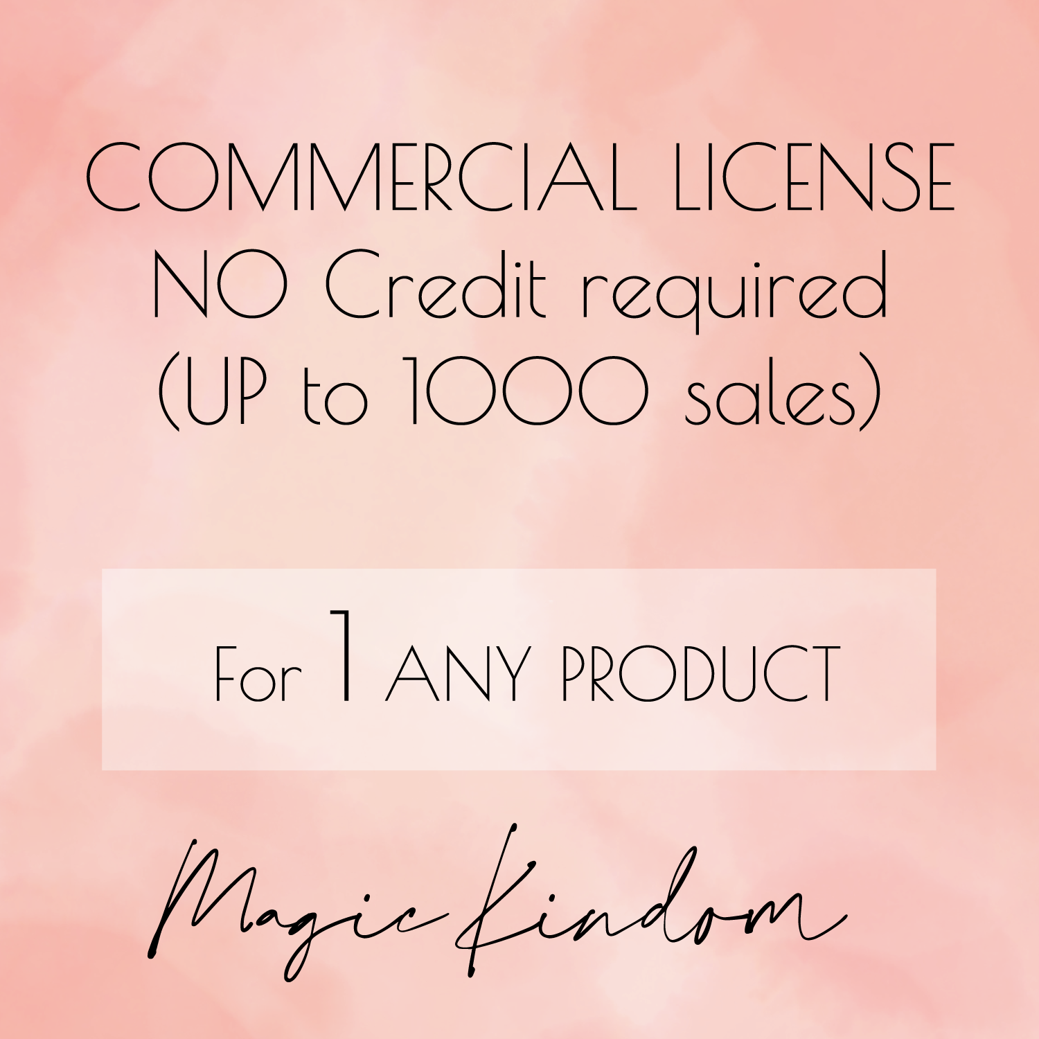 COMMERCIAL LICENS for commercial use up to 1000 REPRODUCTIONS, for 1 ...