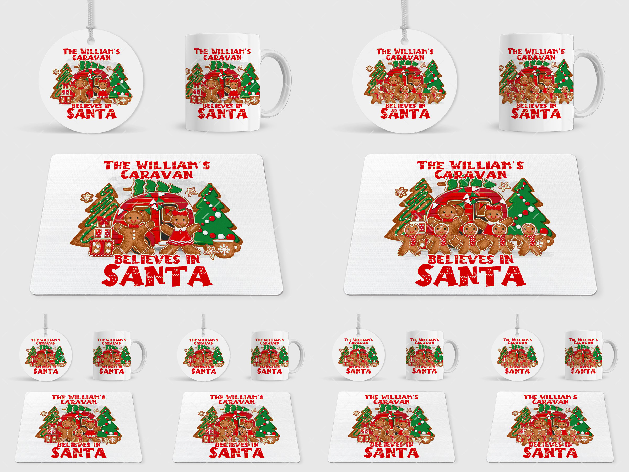 Christmas Caravan Gingerbread Family Set - Payhip