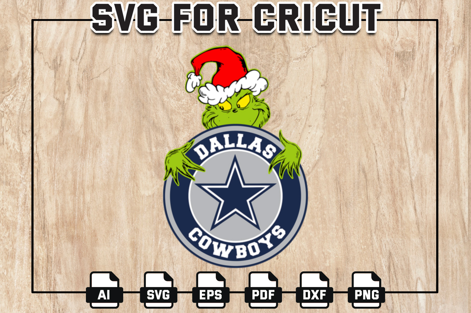 Grinch Dallas Cowboys Football Logo SVG, Dallas NFL Logo Svg, NFL Teams ...