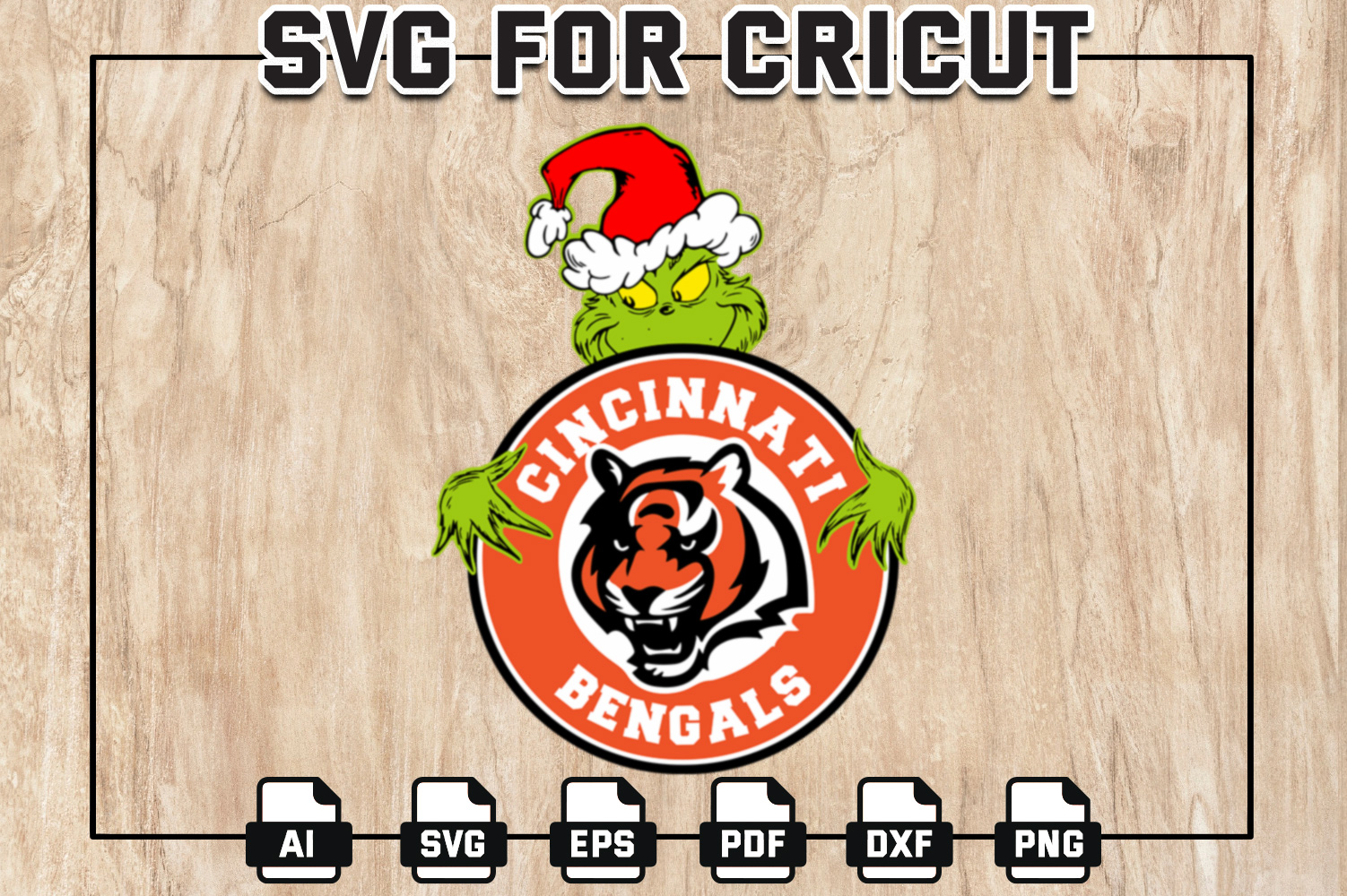 Grinch Cincinnati-Bengals Football SVG, Bengals NFL Logo Svg, NFL Teams ...
