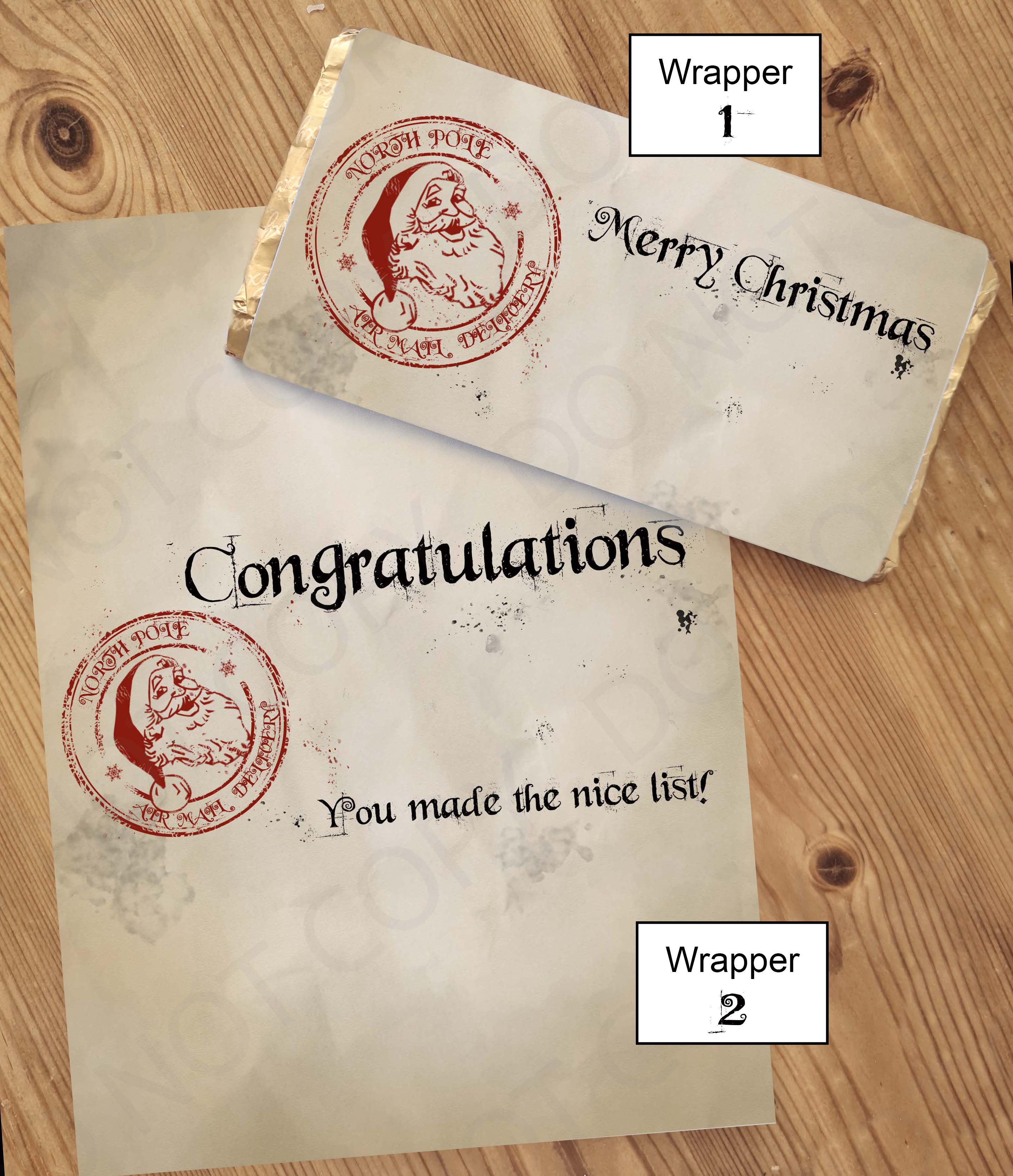 Chocolate wrapper set - Christmas - Official - Payhip