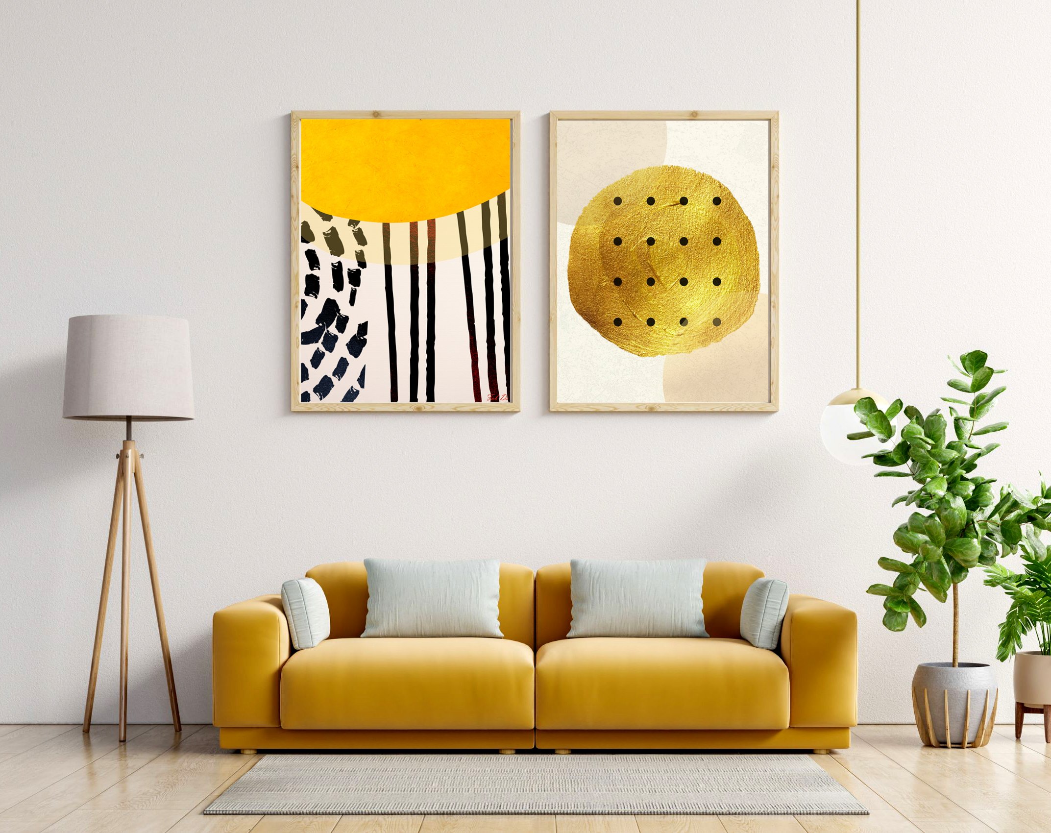 African Tribal Wall Art printables, Set of 02, African Abstract Digital ...