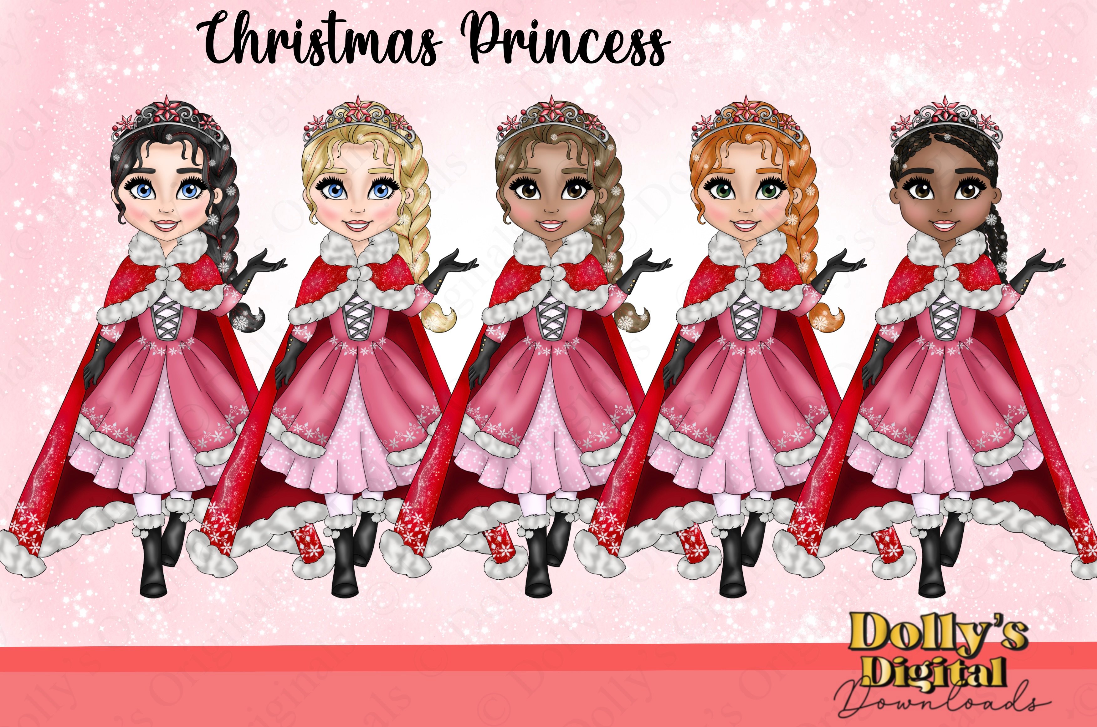 Red Winter Princess and Sleigh - Payhip