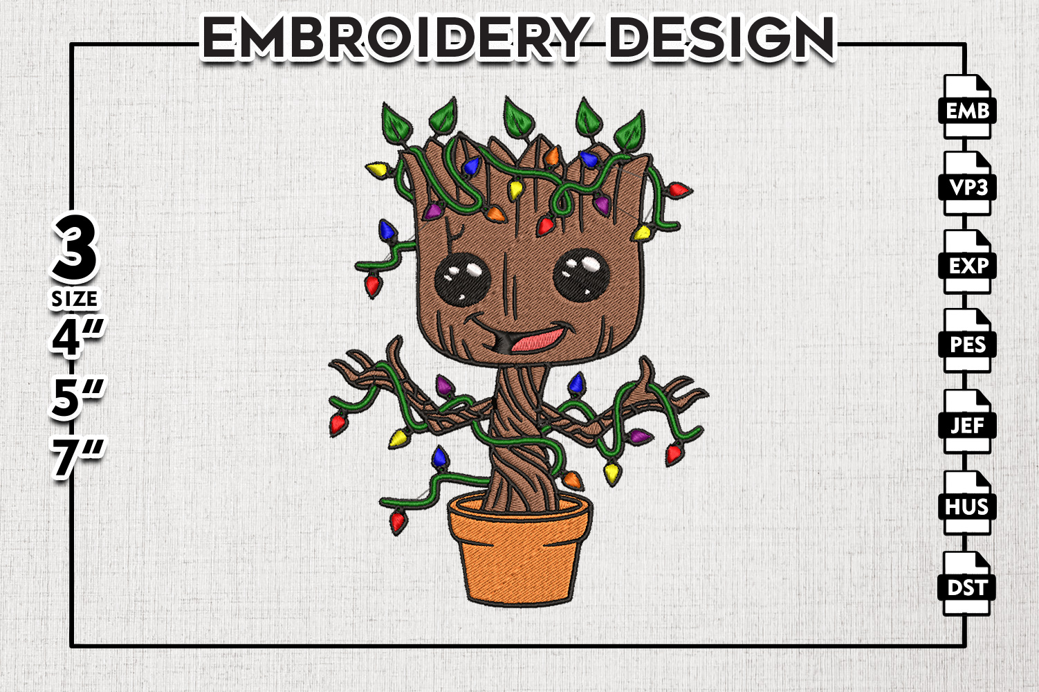 Christmas Movie, Baby Groot Christmas Embroidery Files, Holiday ...