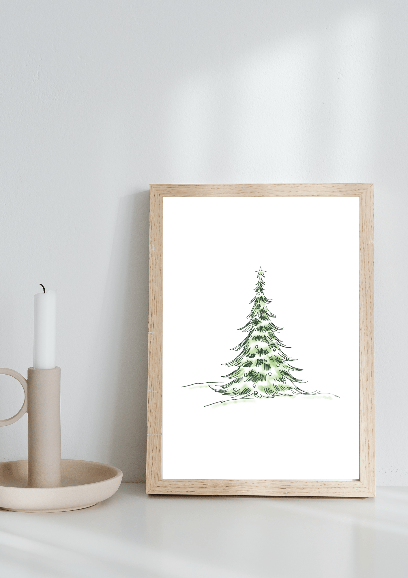 Chrismats poster / Christmas tree poster / Fir poster / Green tree ...