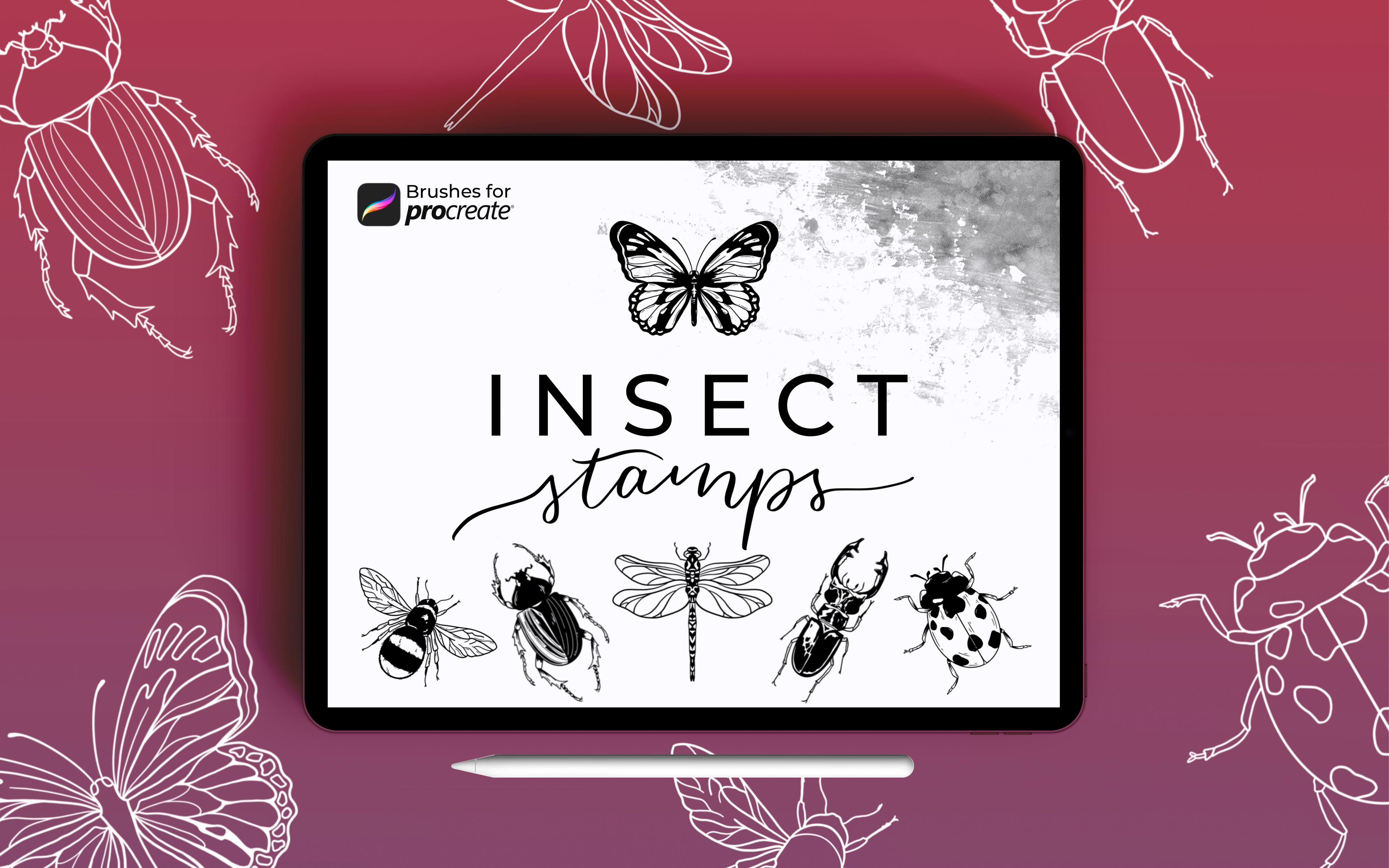 10 Procreate insect stamps - Payhip
