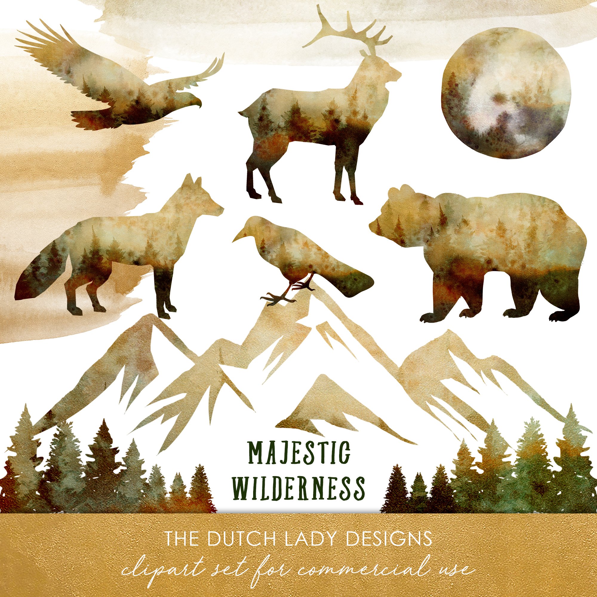 The Dutch Lady Designs - Clipart - Forest & Woodland