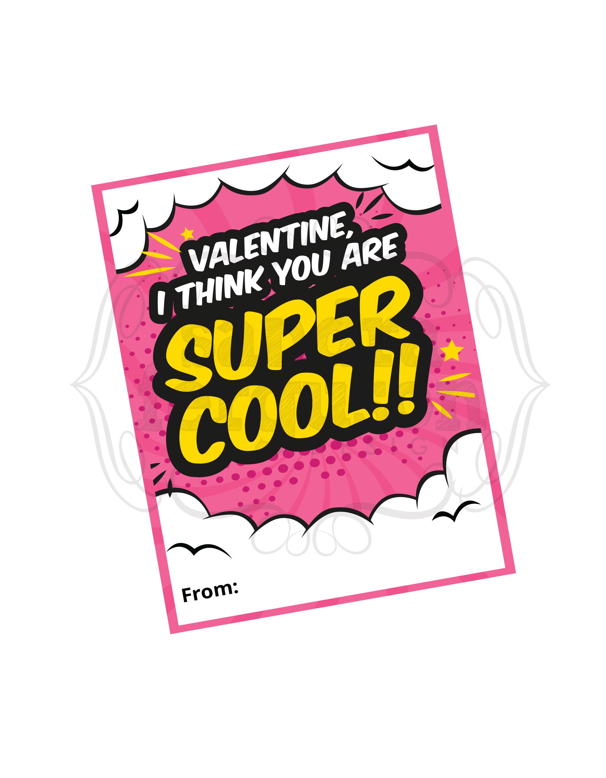 Kids Super Cool Valentine Card - Payhip