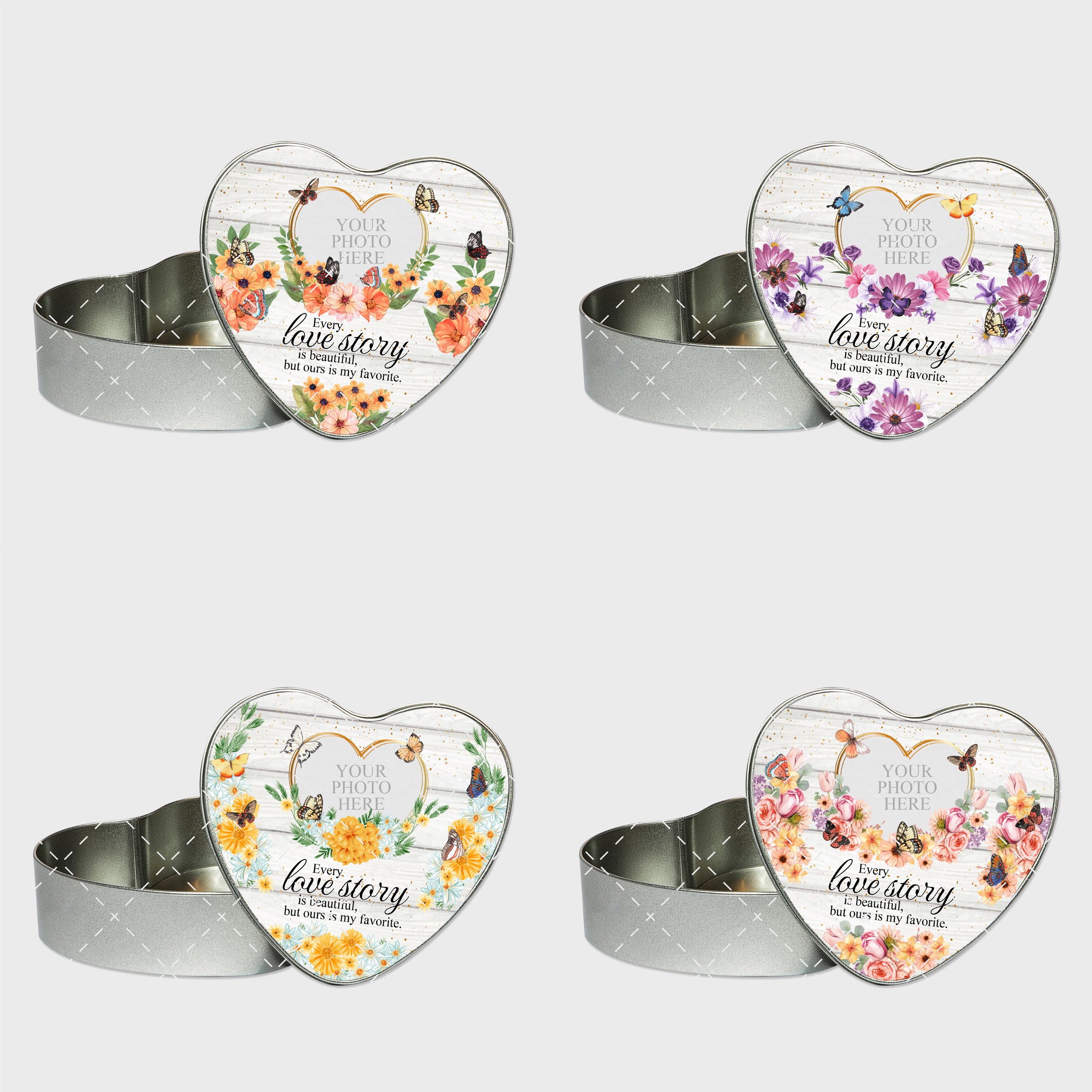 Floral Heart Tin Set #1 - Payhip