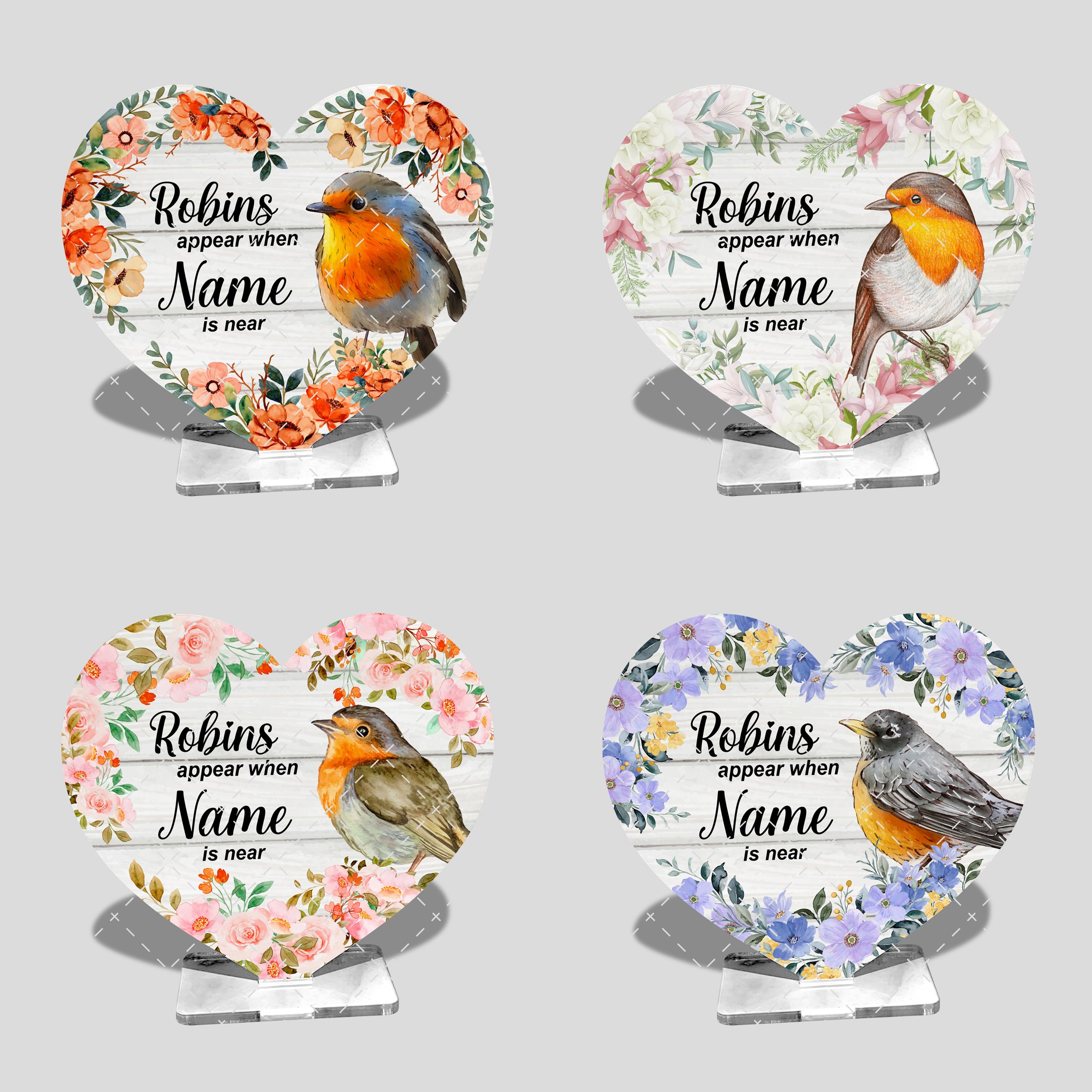 Robin Memorial Freestanding Heart Set #2 - Payhip