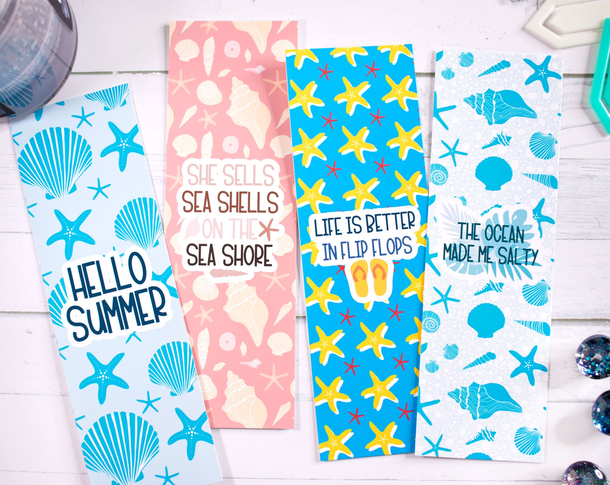 Summer Seashell Printable Bookmark Bundle - Payhip