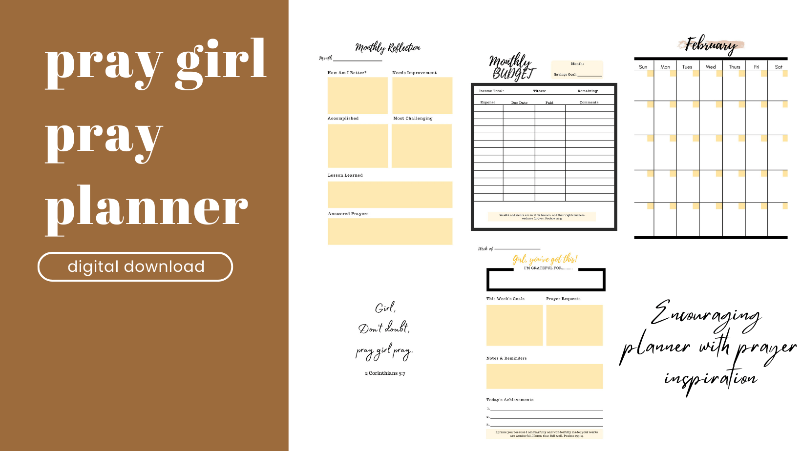 Pray Girl Pray Digital Planner - Payhip