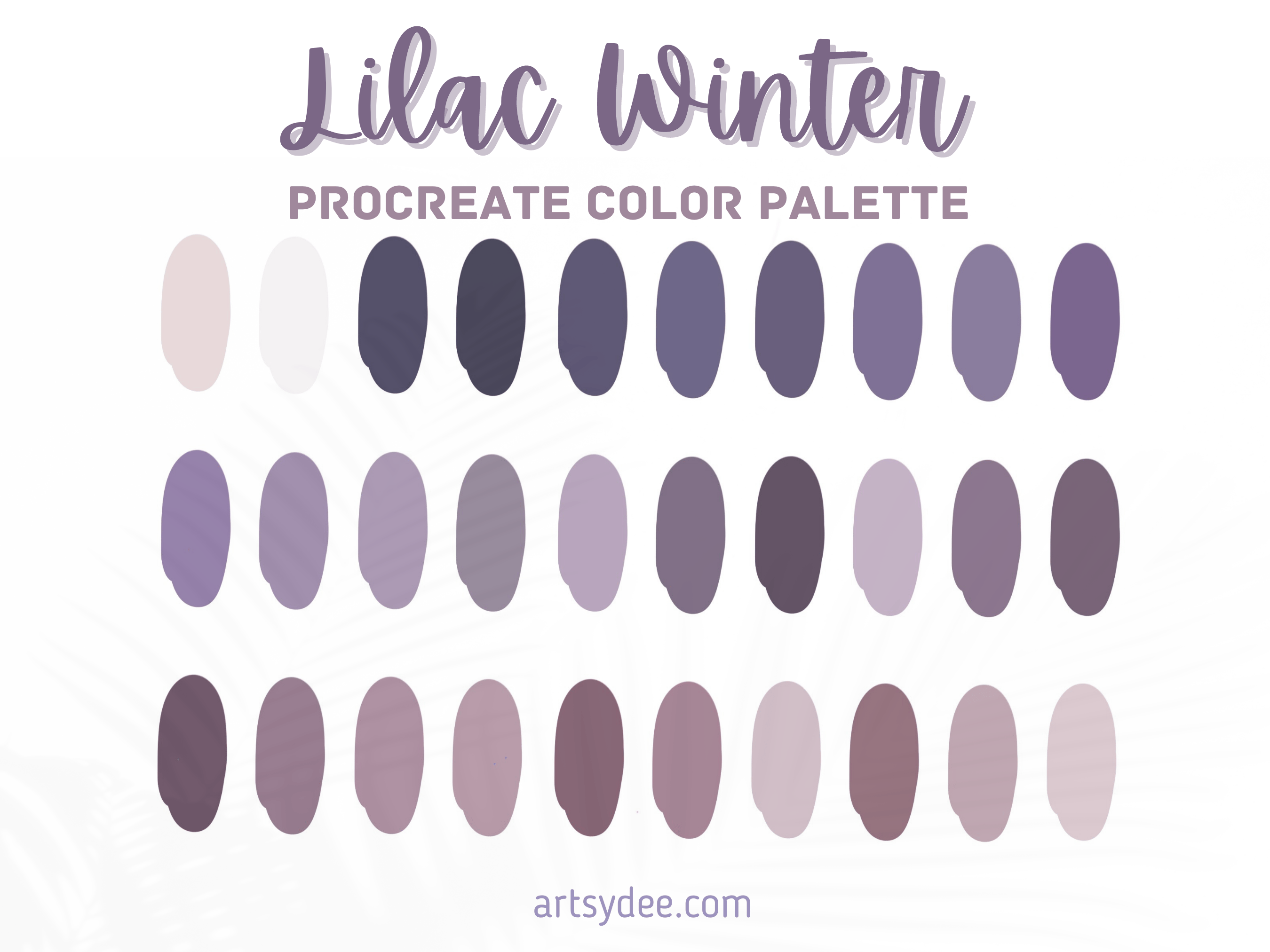 Lilac Winter Procreate Palette - Payhip