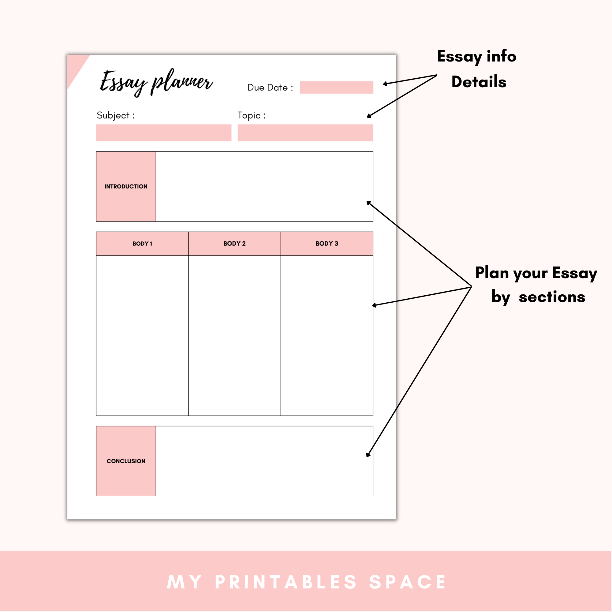 Student Planner Printable | Academic Planner | Homeschool Planner ...