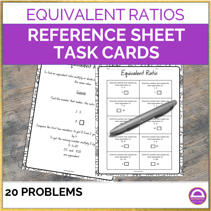 Equivalent Ratios Reference Sheet and Activity