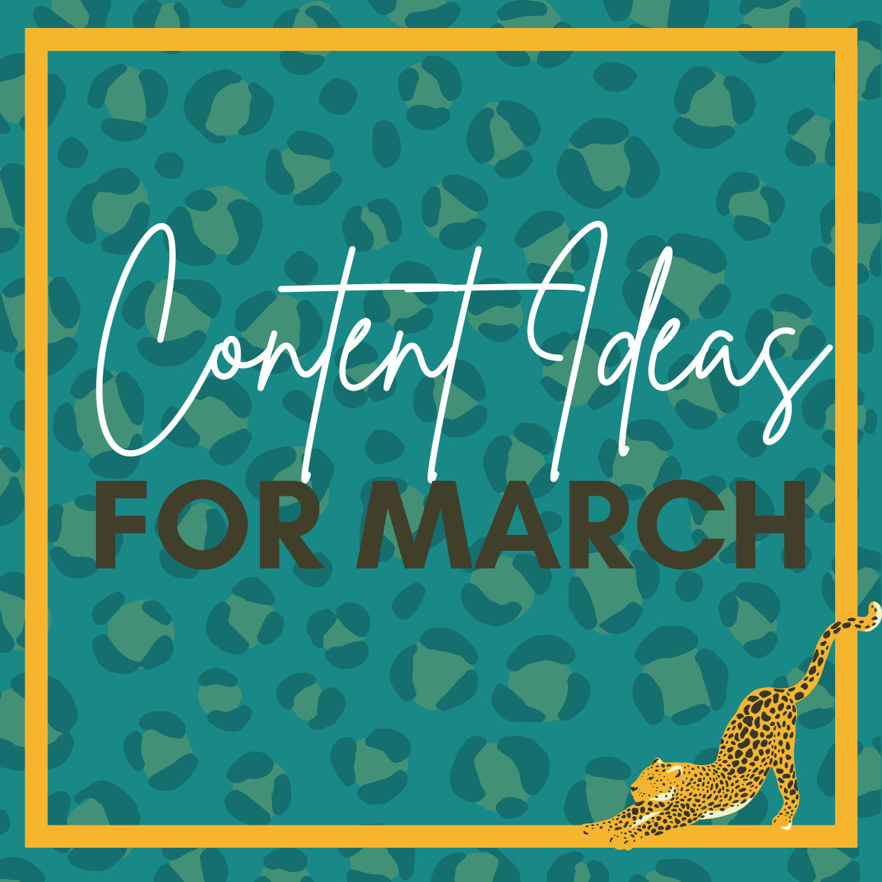 Blog/Social Media Content Ideas for March