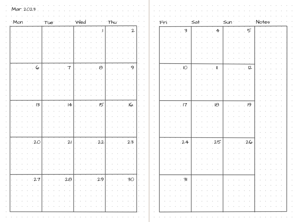 Monthly Templates