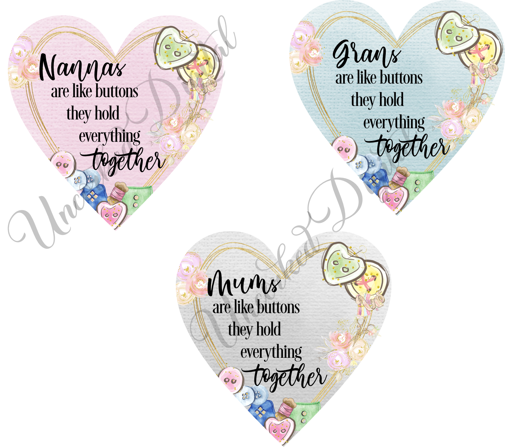 Mother's Day button heart keyring - Payhip