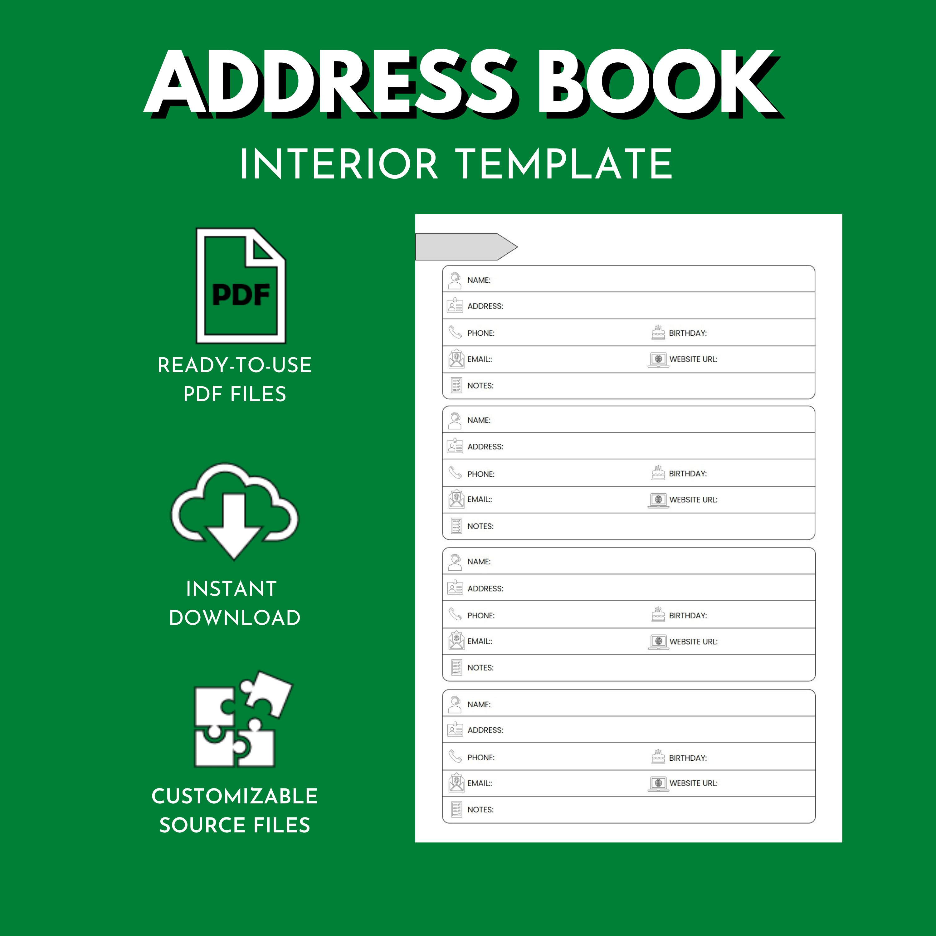 Address Book Printable Pdf